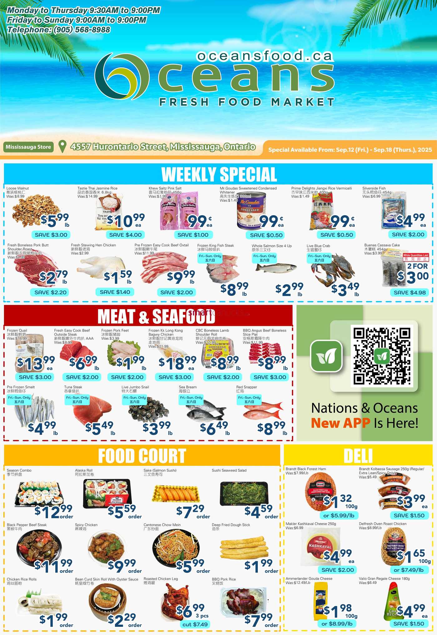 Oceans Fresh Food Market (Mississauga) Flyer September 12 to 18