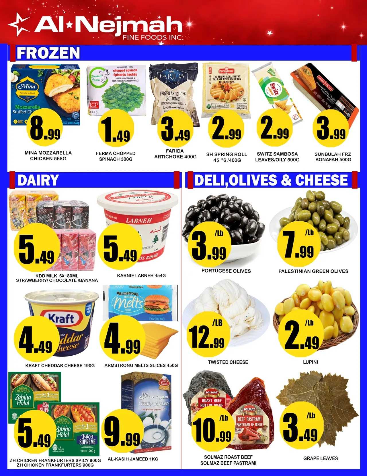 Alnejmah Fine Foods Inc. Flyer September 12 to 18