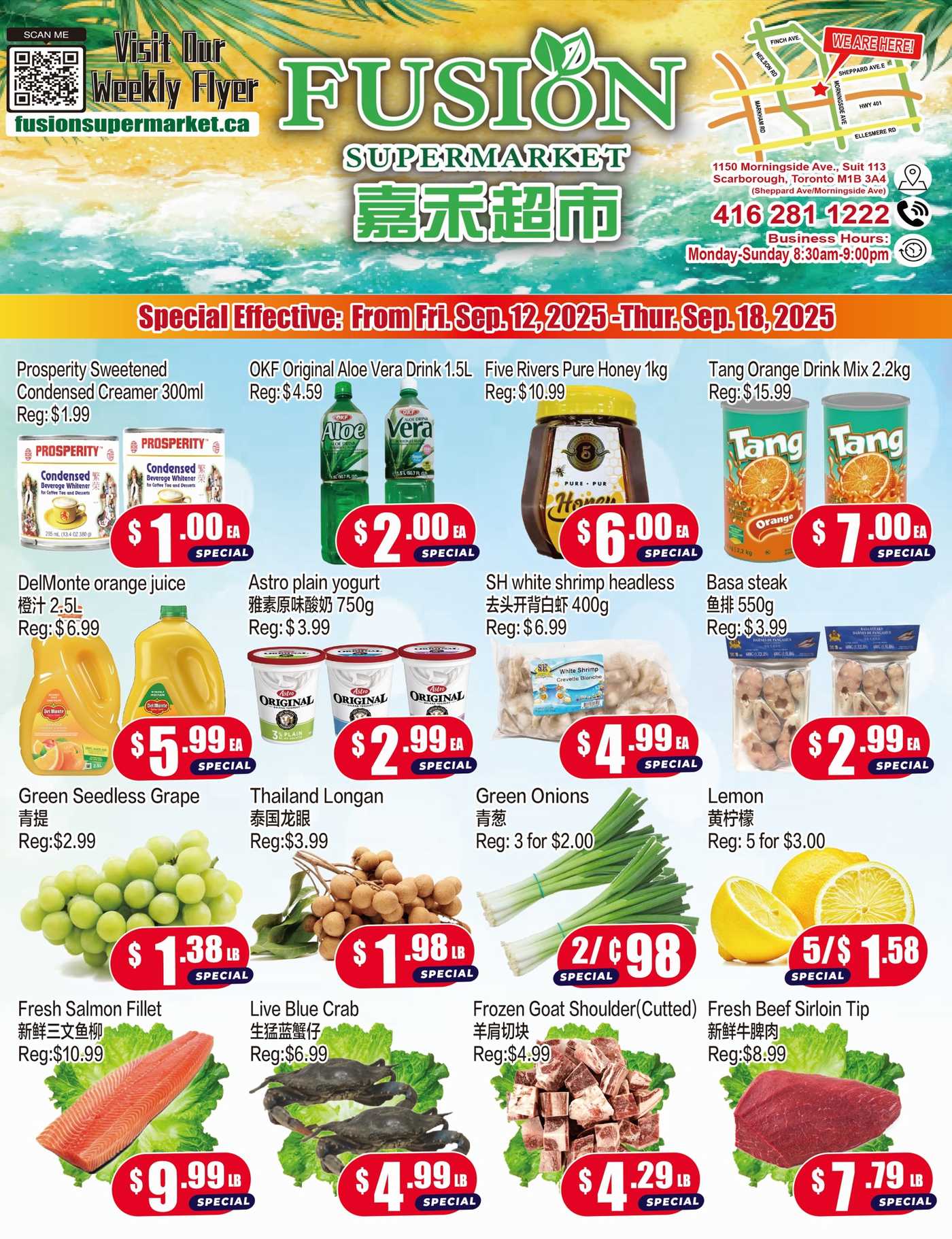 Fusion Supermarket (Scarborough) Flyer September 12 to 18