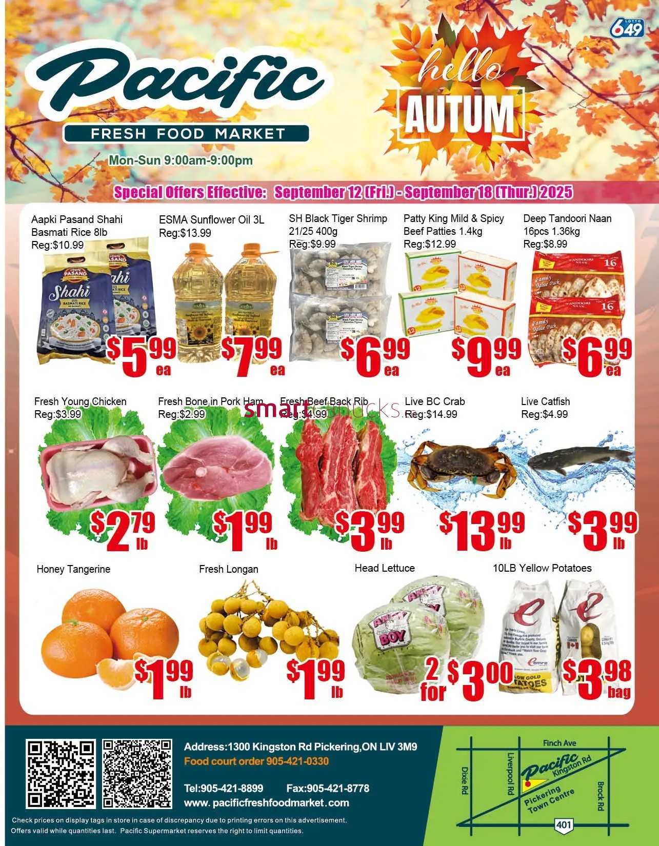 Pacific Fresh Food Market (Pickering) Flyer September 12 to 18