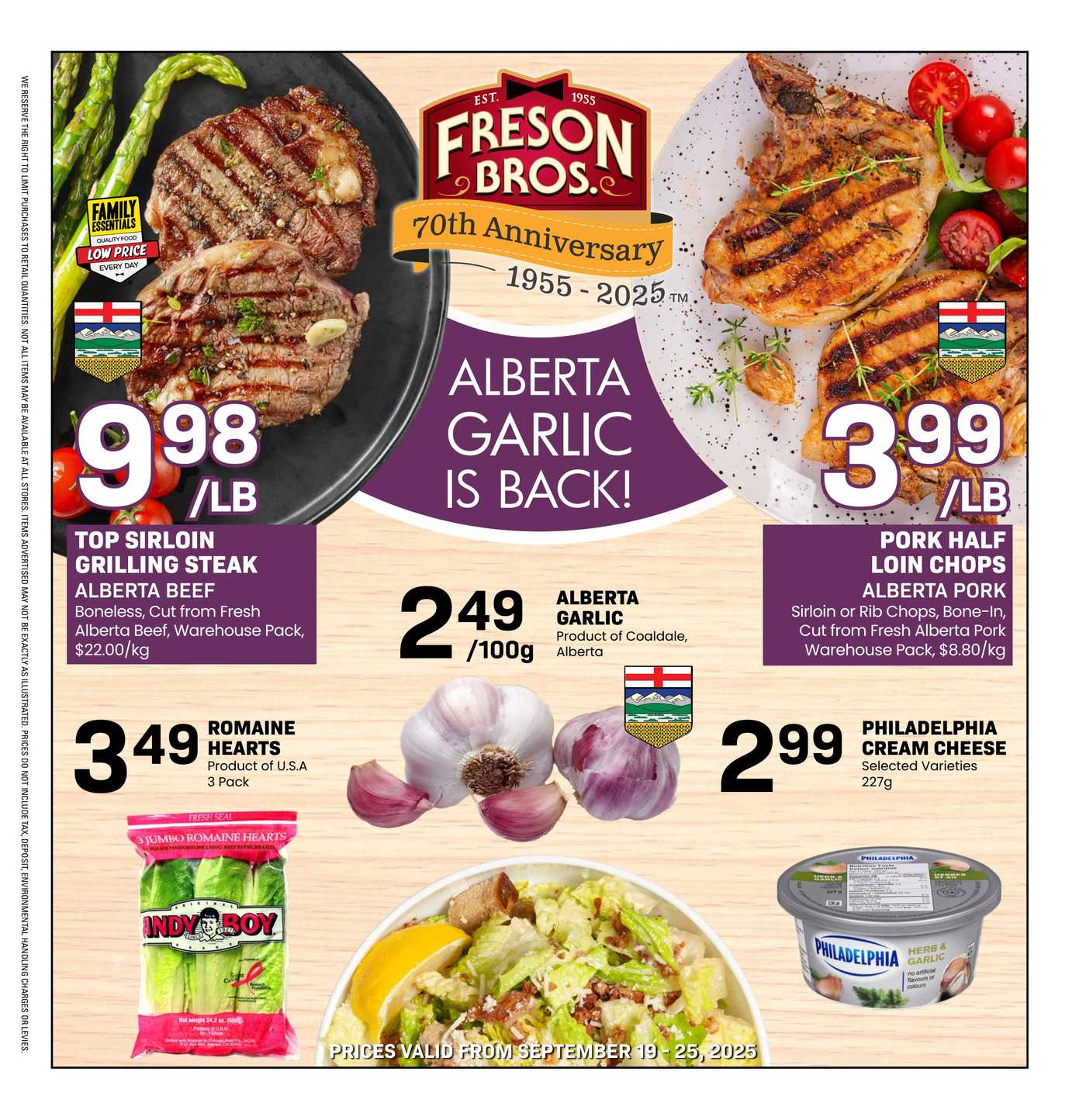 Freson Bros. Flyer September 19 to 25