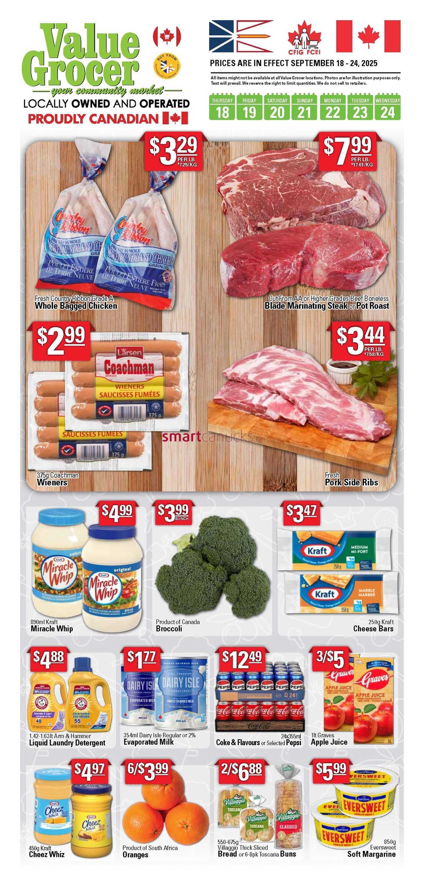 Value Grocer Flyer September 18 to 24