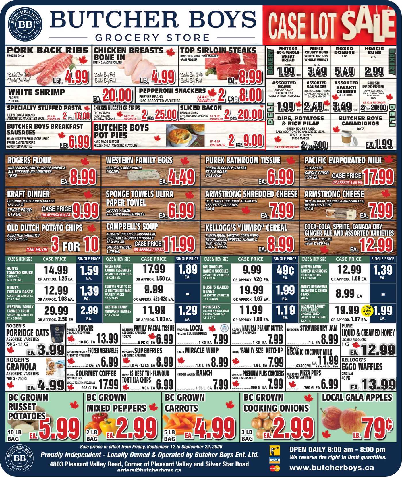 Butcher Boys Grocery Store Flyer September 12 to 22