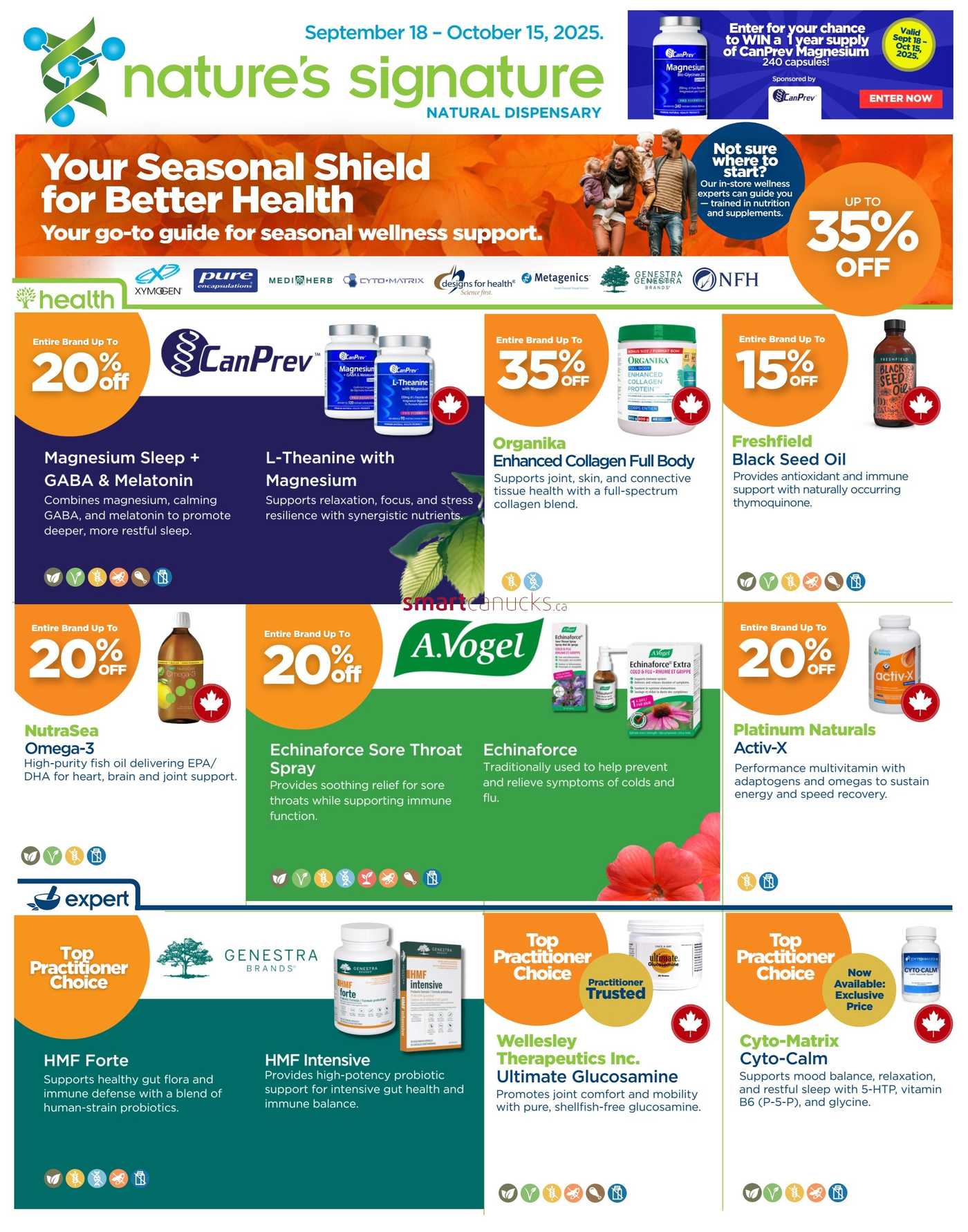Nature's Signature Flyer September 18 to October 15