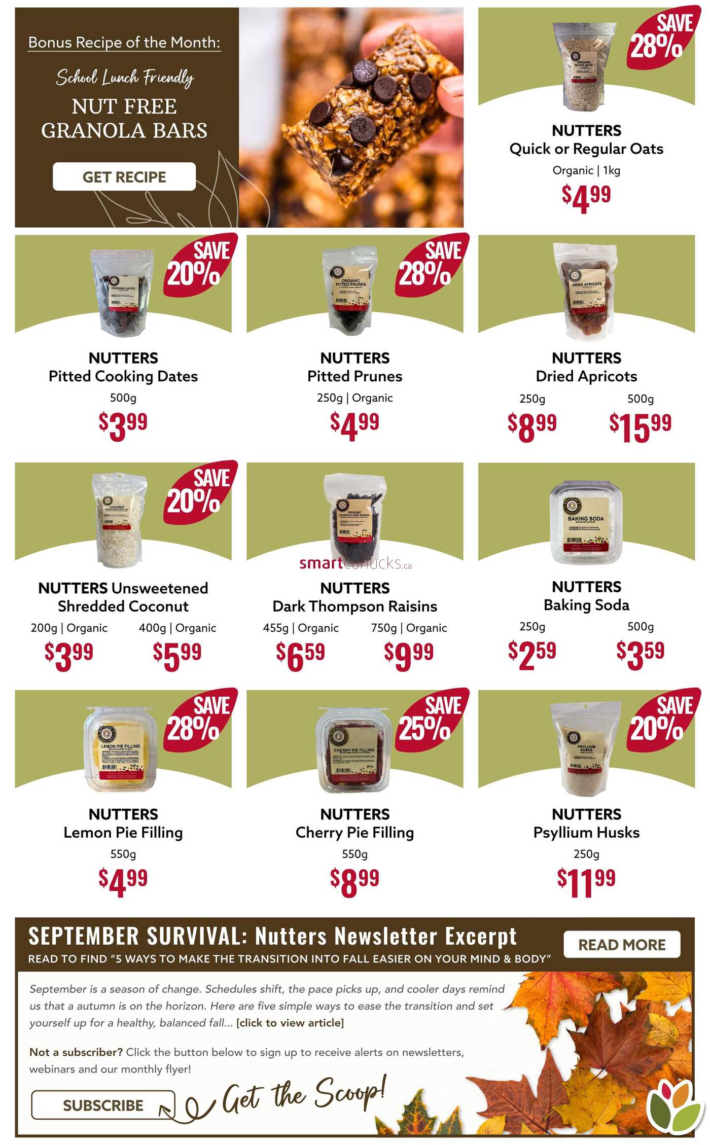 Nutters Everyday Naturals Flyer September 18 to 27