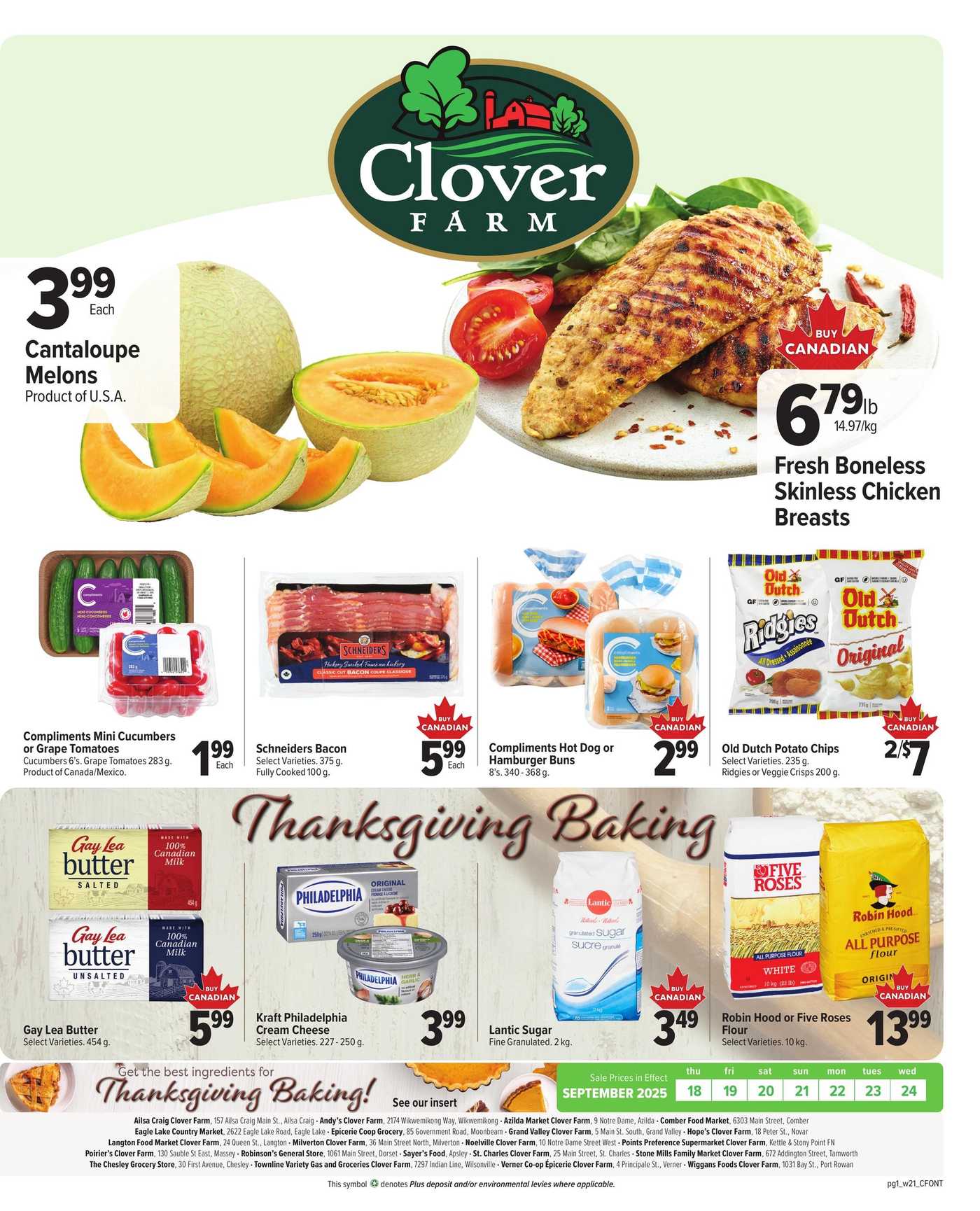 Clover Farm (ON) Flyer September 18 to 24
