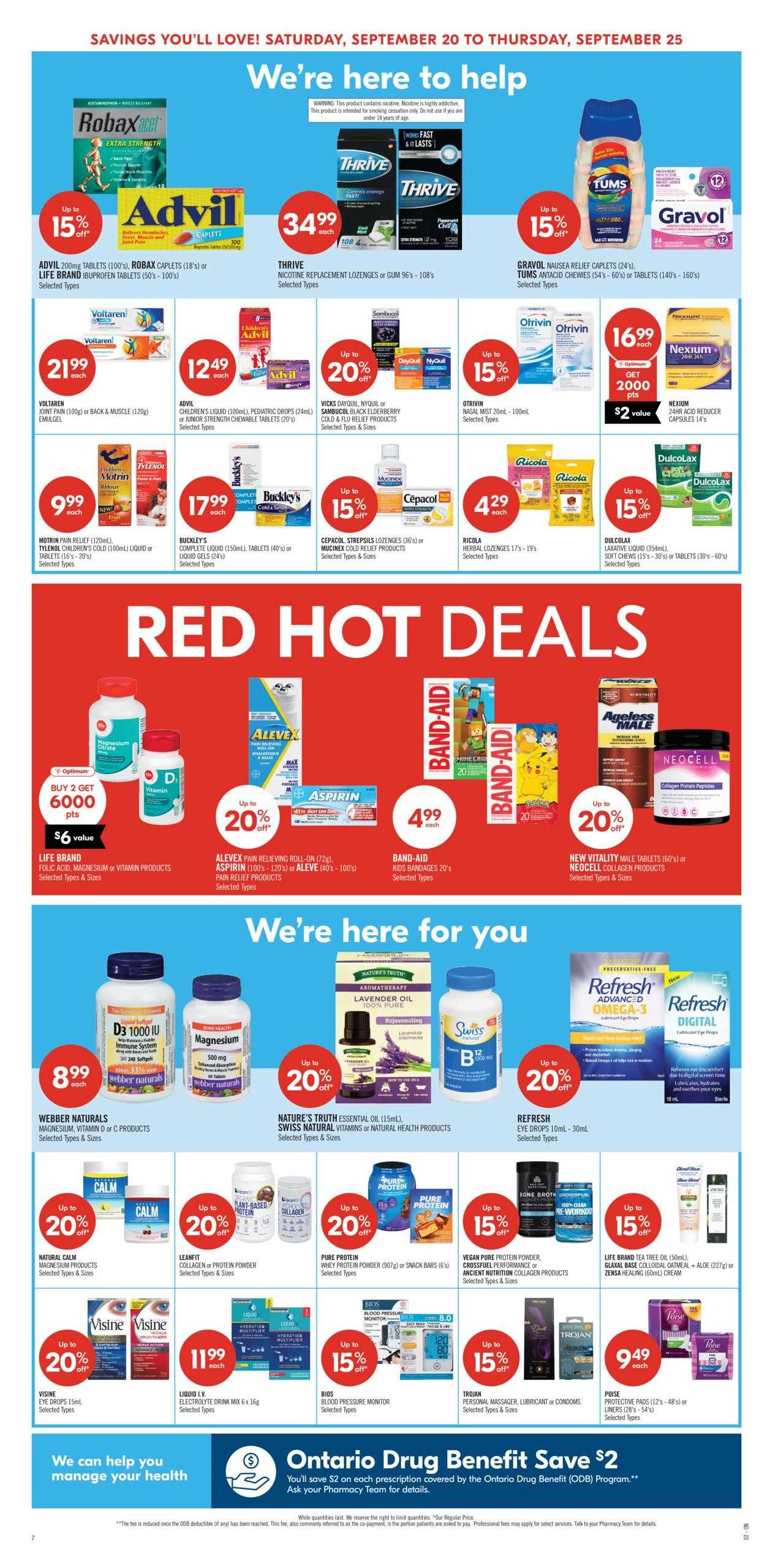 Shoppers Drug Mart (ON) Flyer September 20 to 25