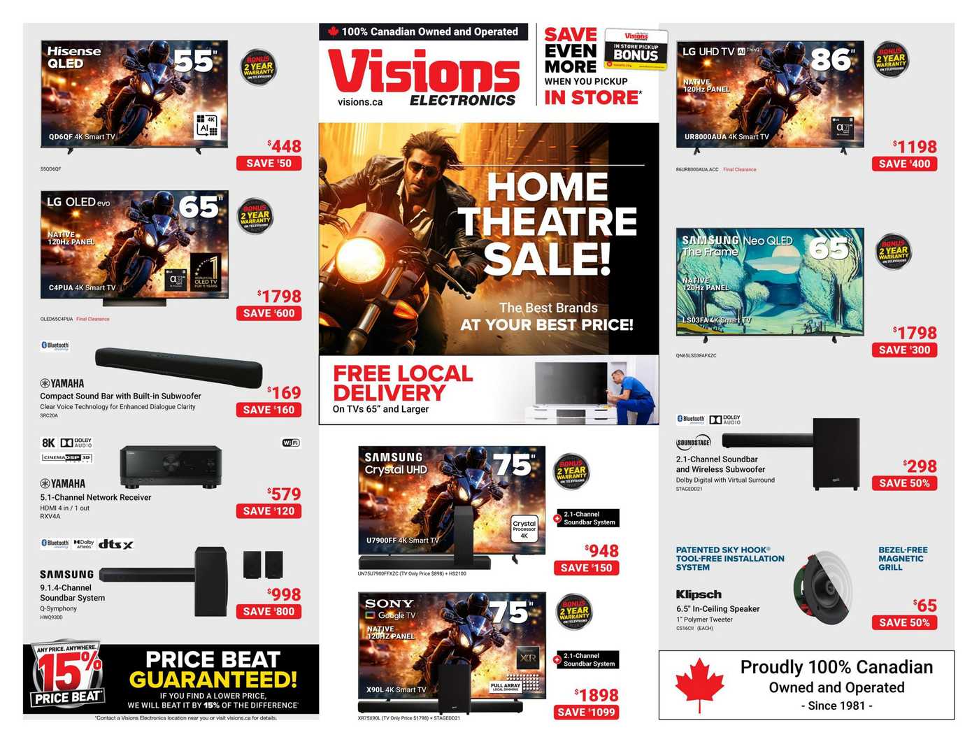Visions Electronics Canada Flyers