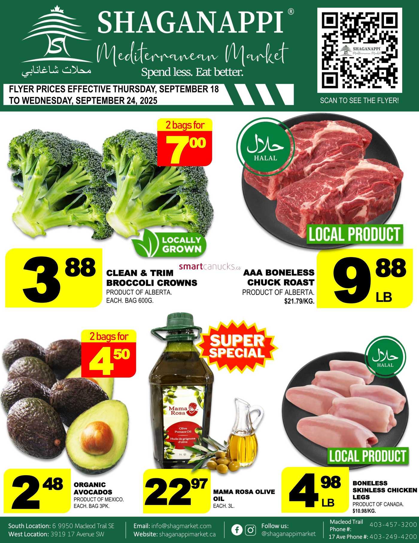 Shaganappi Mediterranean Market Flyer September 18 to 24