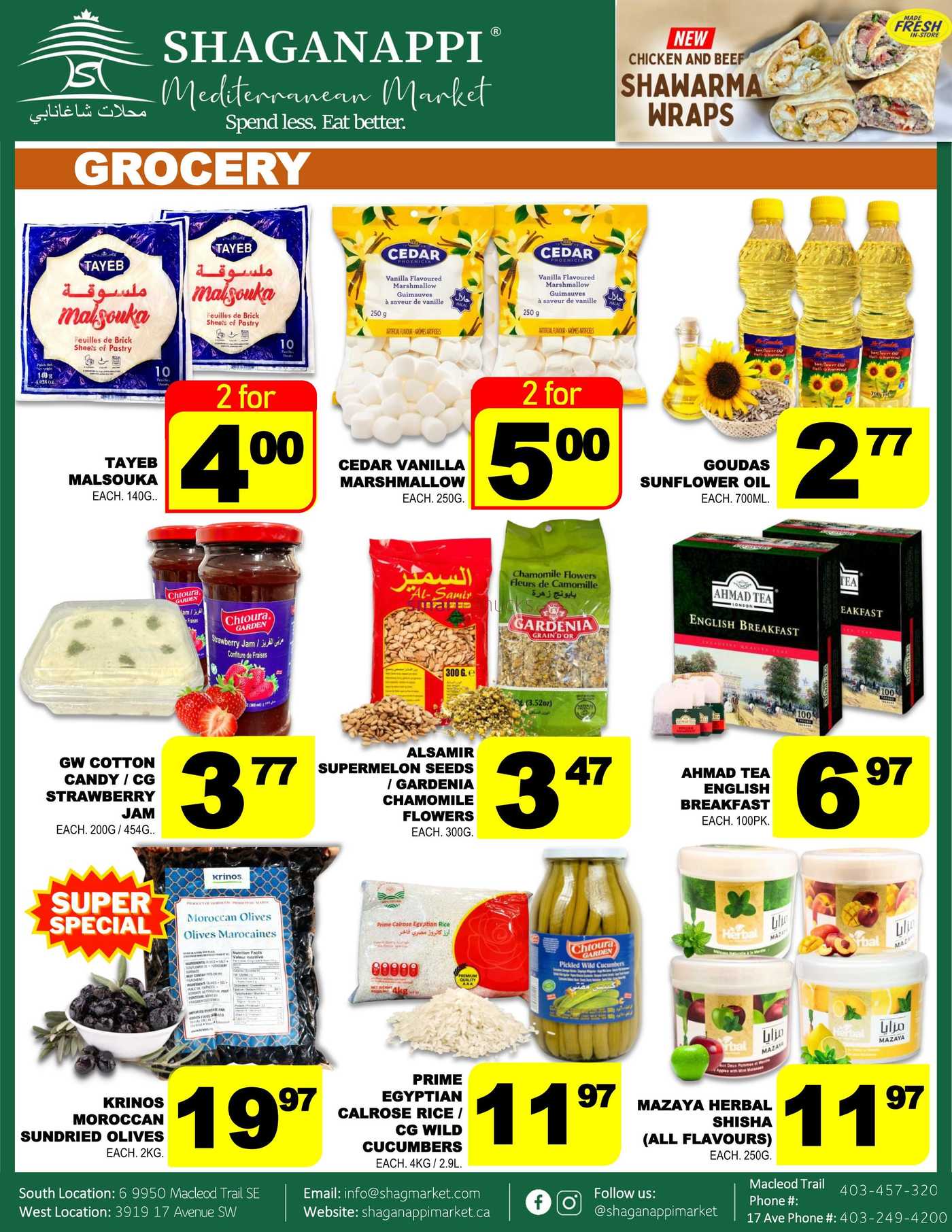 Shaganappi Mediterranean Market Flyer September 18 to 24