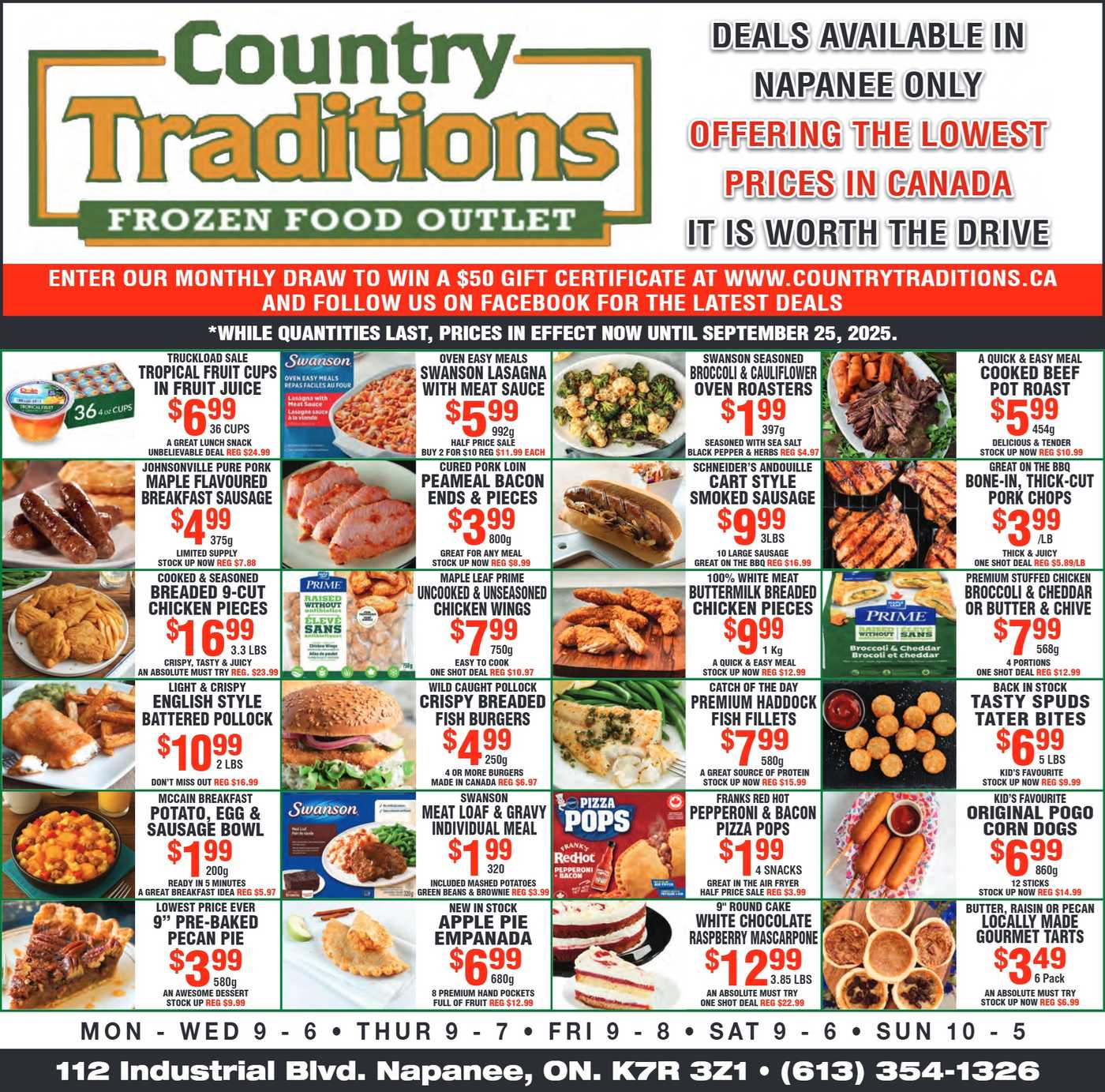Country Traditions Flyer September 18 to 25