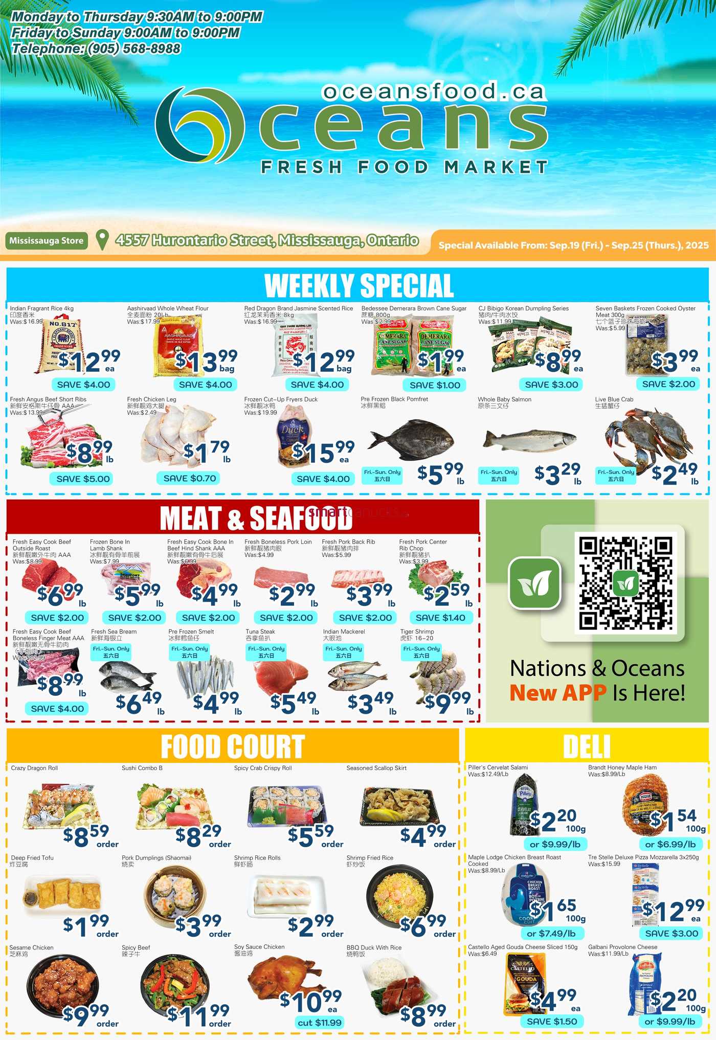 Oceans Fresh Food Market (Mississauga) Flyer September 19 to 25
