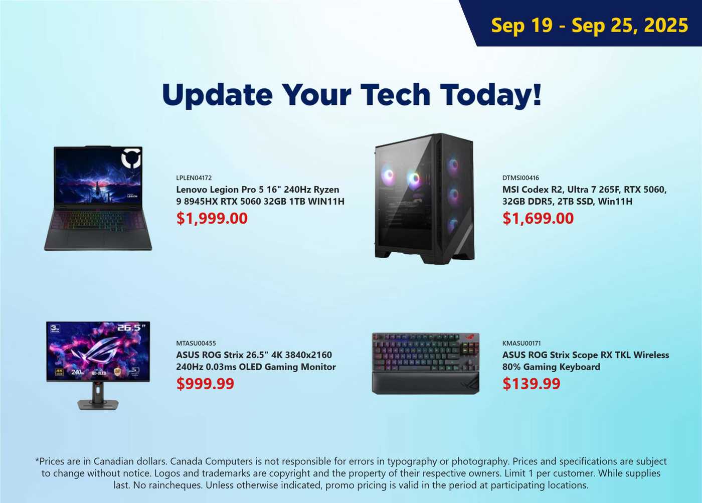 Canada Computers Flyer September 19 to 25