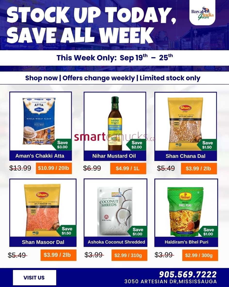Royal India Grocers Flyer September 19 to 25