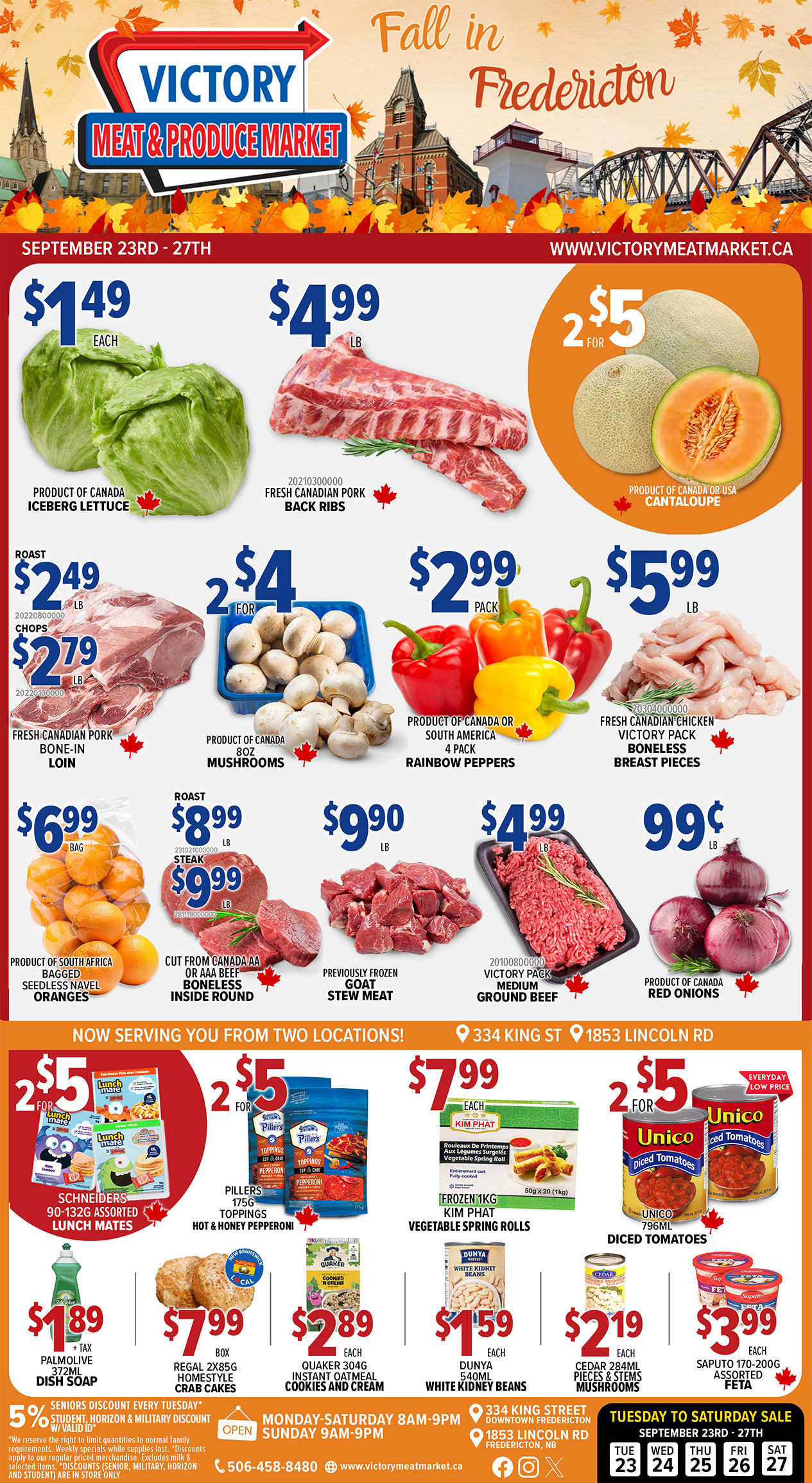 Victory Meat Market Flyer September 23 to 27