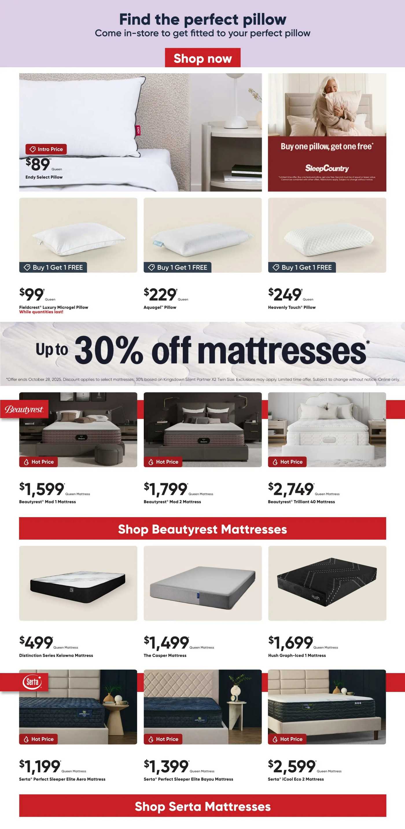 Sleep Country Flyer September 24 to 30