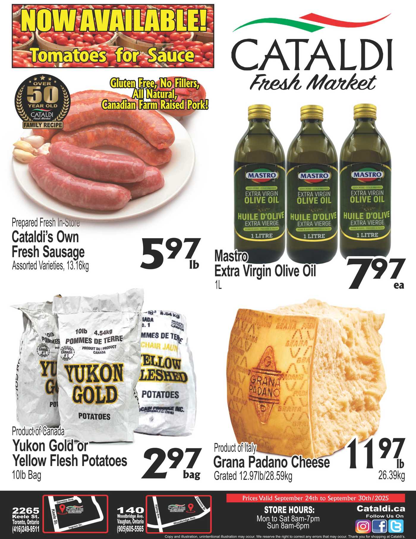 Cataldi Fresh Market Flyer September 24 to 30
