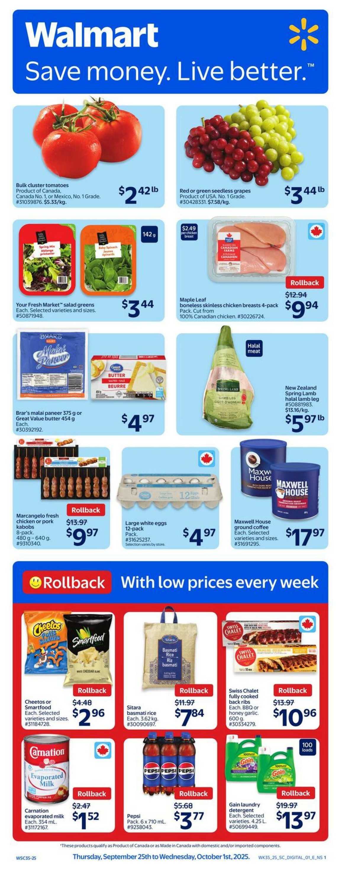 Walmart (Atlantic) Flyer September 25 to October 1