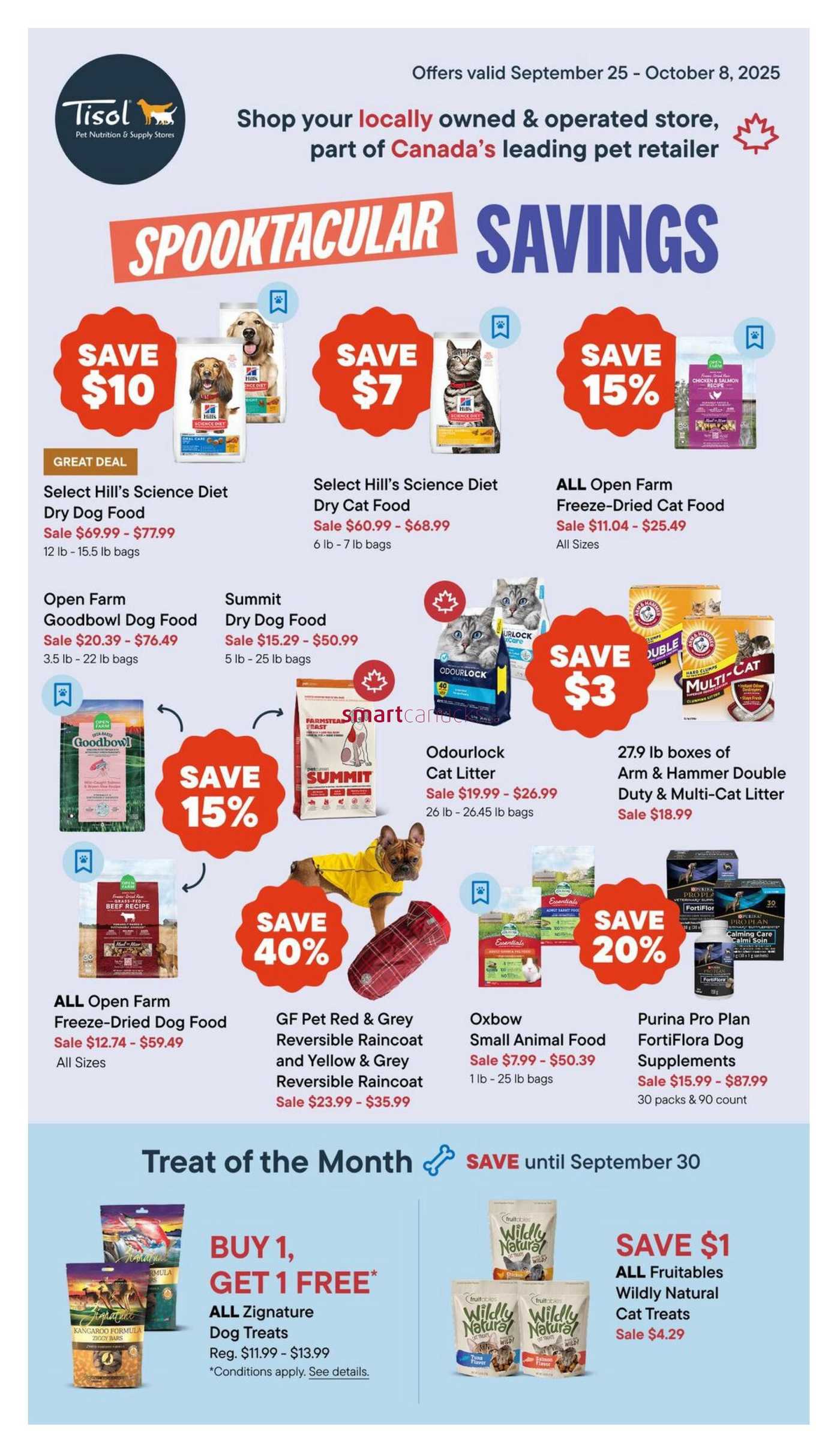 Tisol Pet Nutrition & Supply Stores Flyer September 25 to October 8