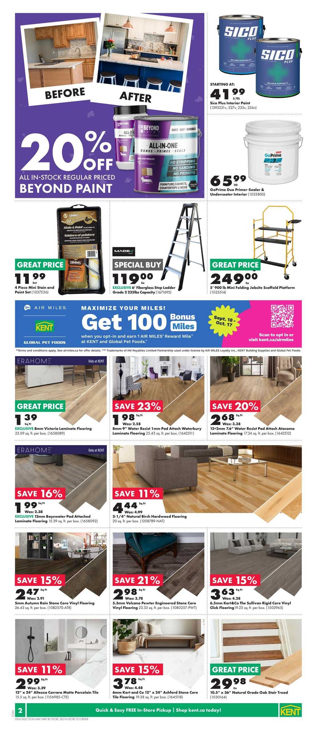 Kent Building Supplies Flyer September 25 to October 1