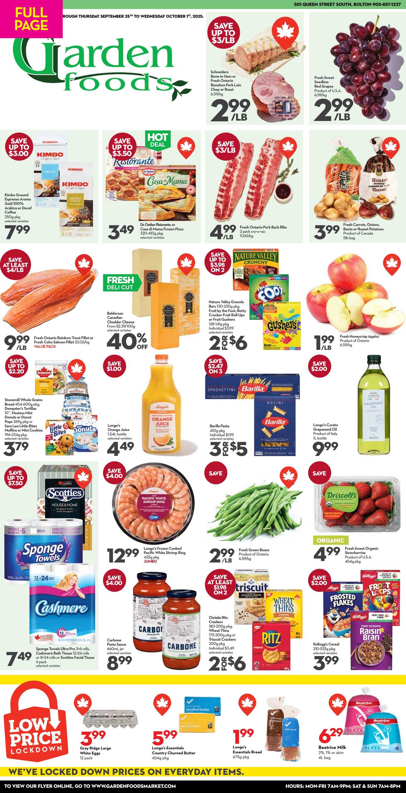 Garden Foods Flyer September 25 to October 1