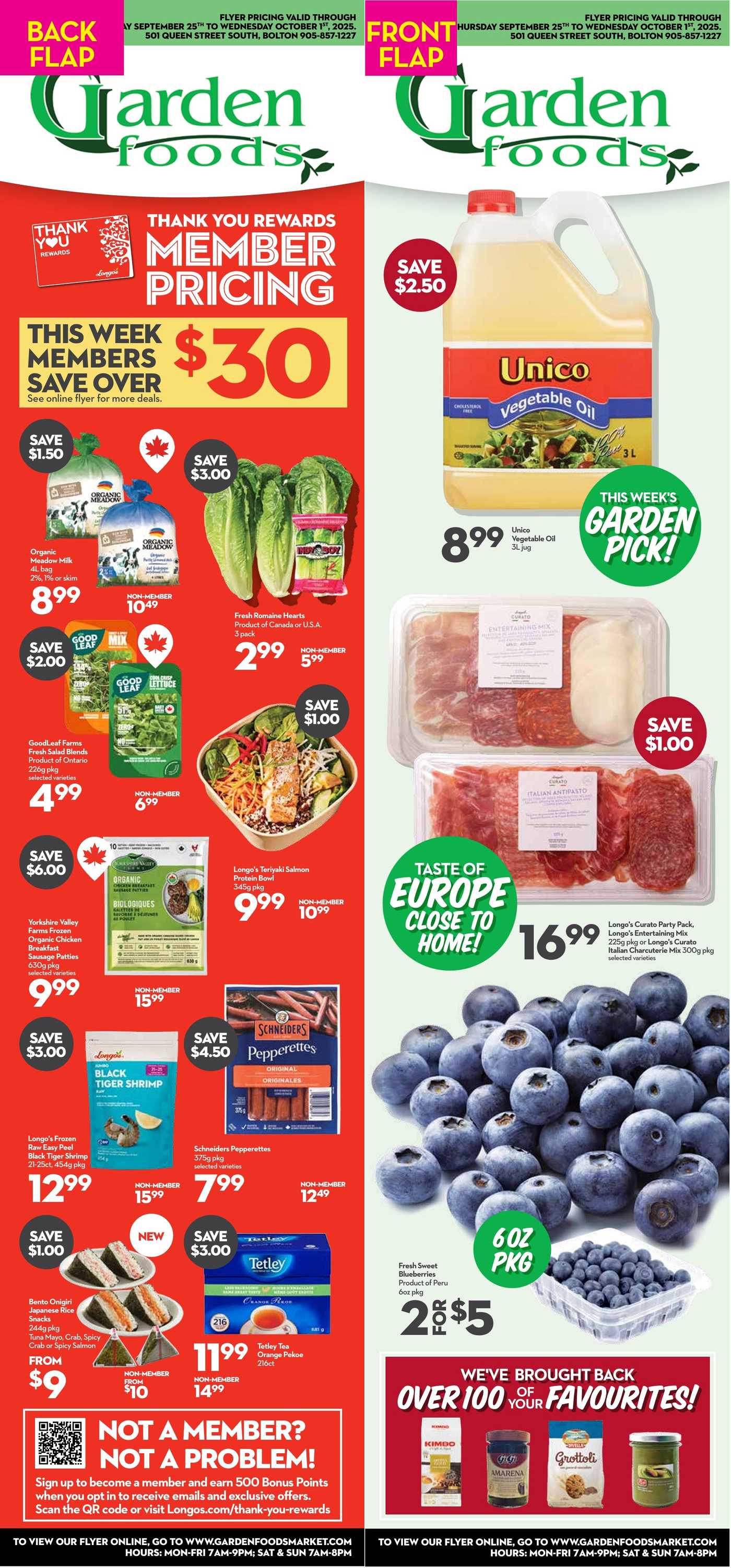 Garden Foods Flyer September 25 to October 1
