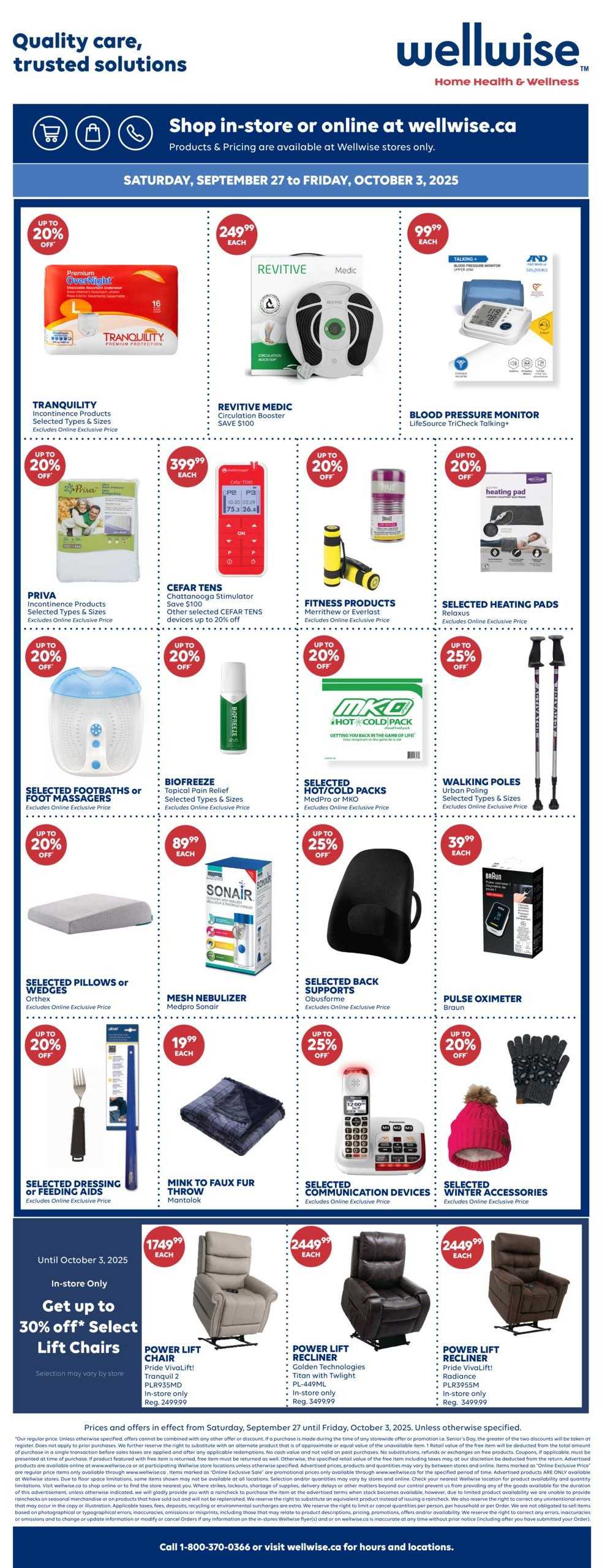 Wellwise By Shoppers Flyer September 27 to October 3