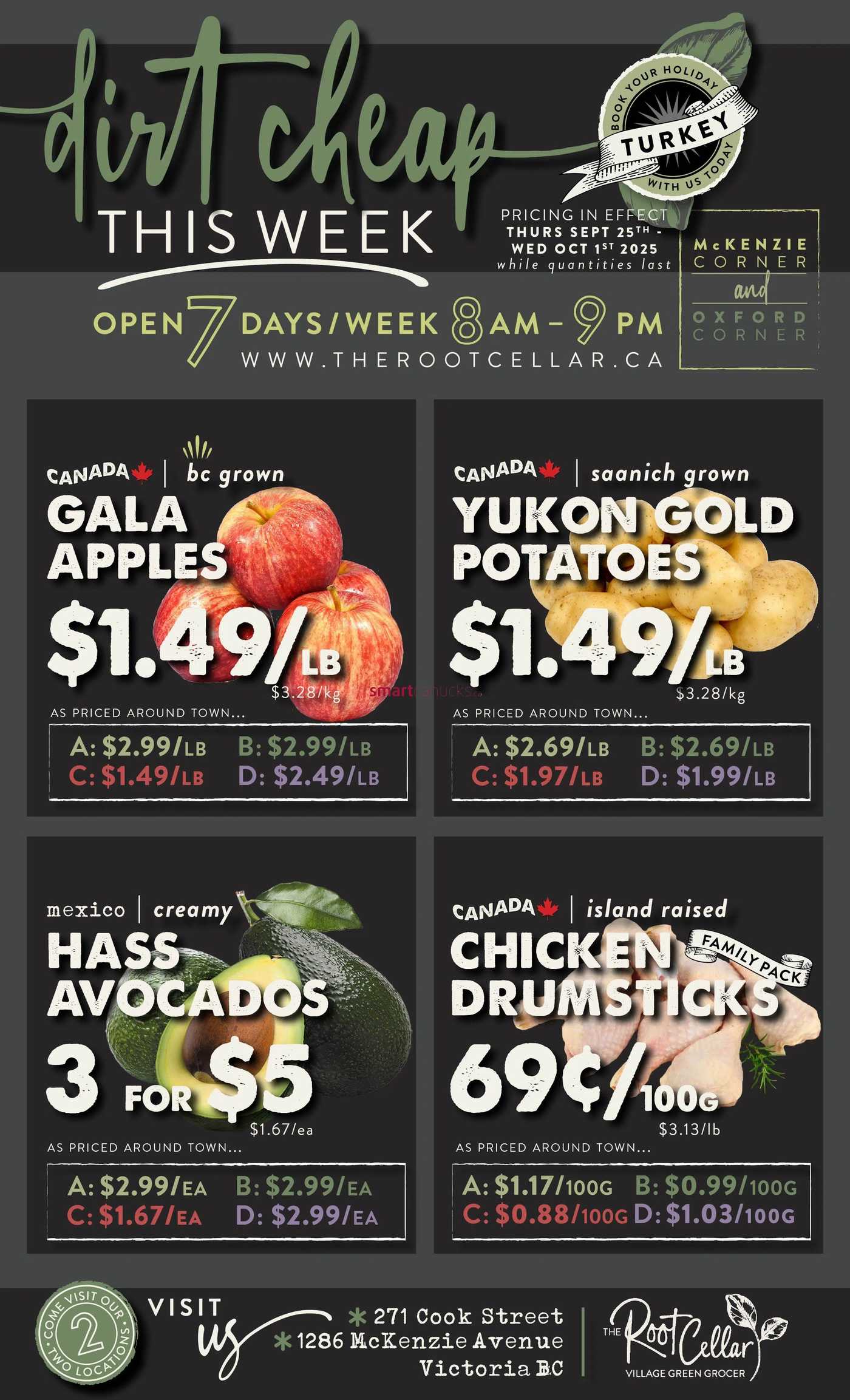 The Root Cellar Flyer September 25 to October 1