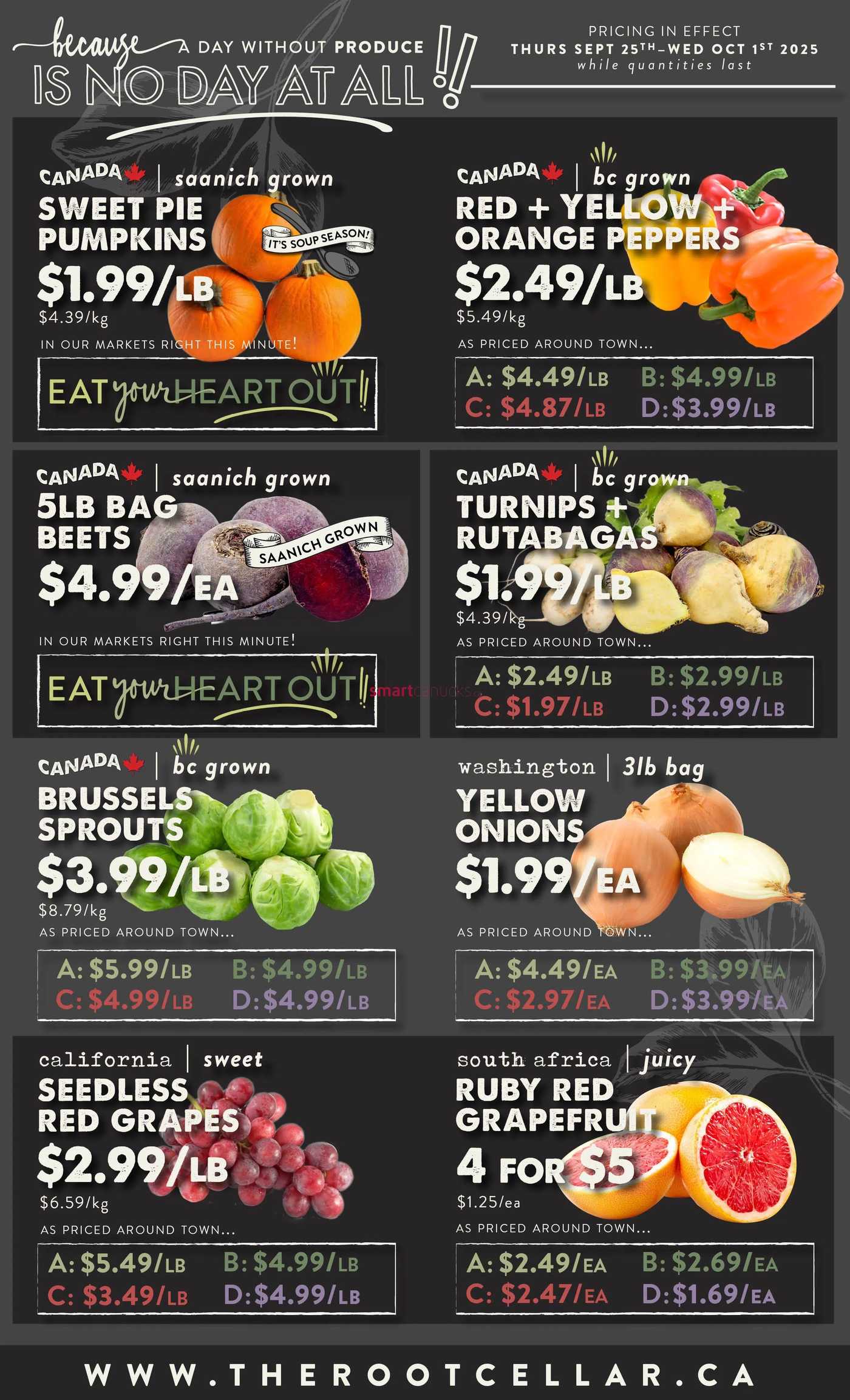 The Root Cellar Flyer September 25 to October 1