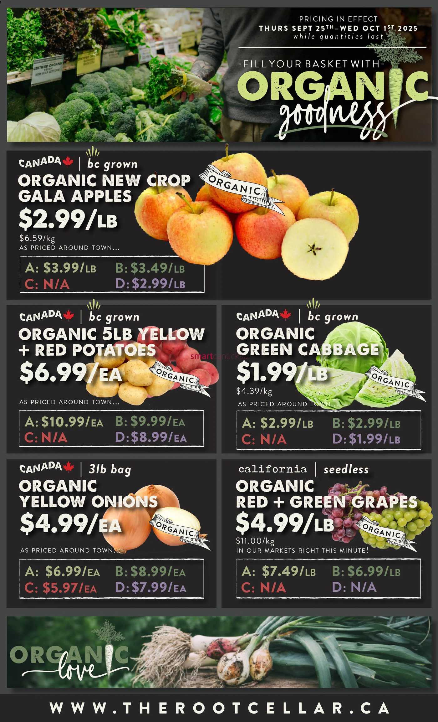 The Root Cellar Flyer September 25 to October 1
