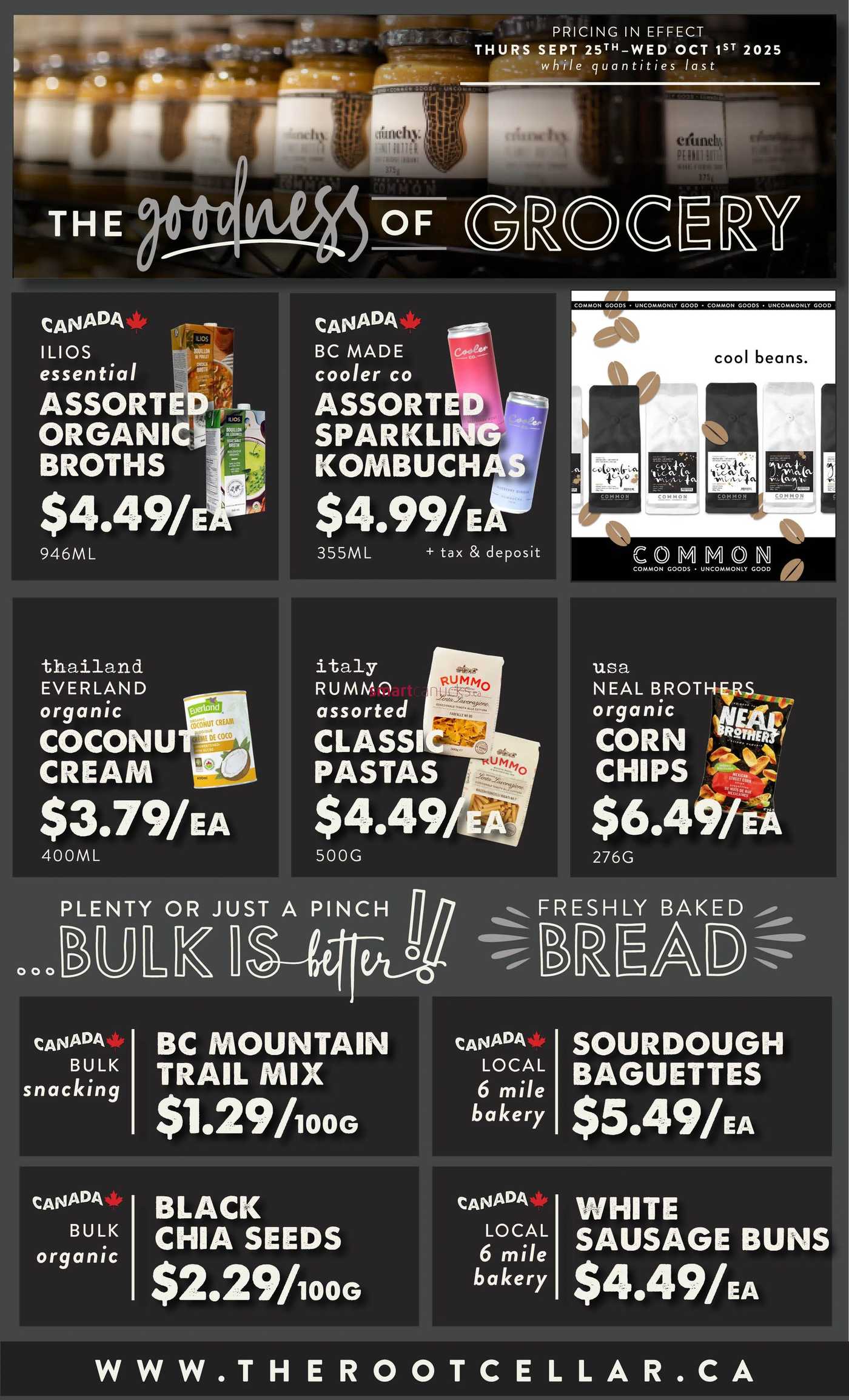 The Root Cellar Flyer September 25 to October 1