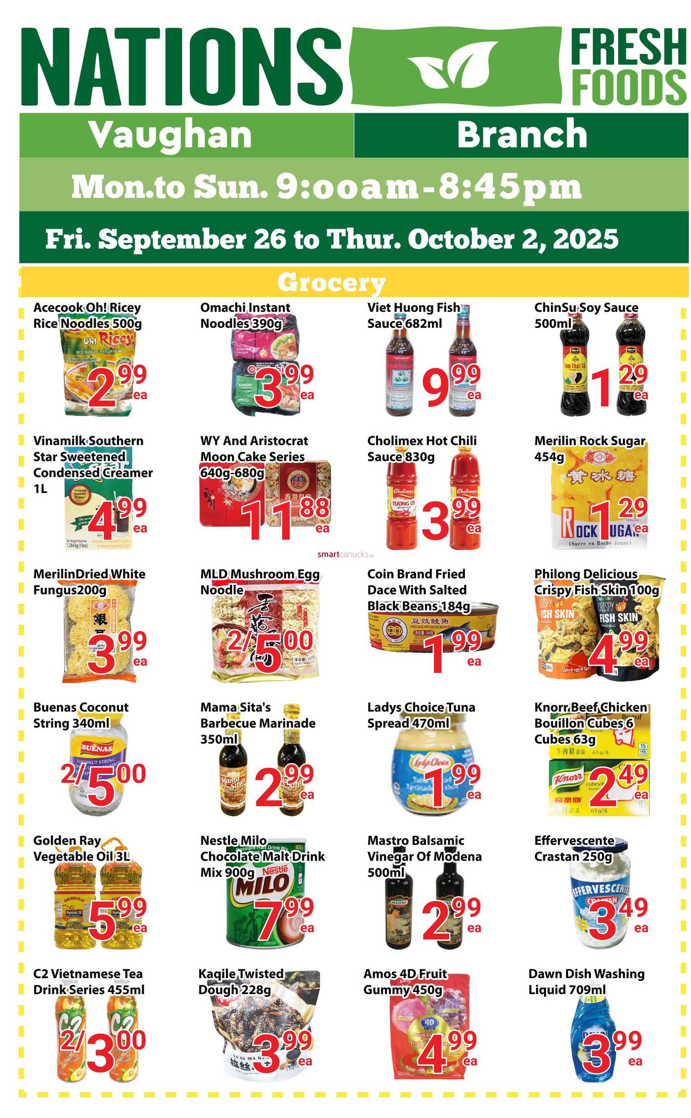Nations Fresh Foods (Vaughan) Flyer September 26 to October 2