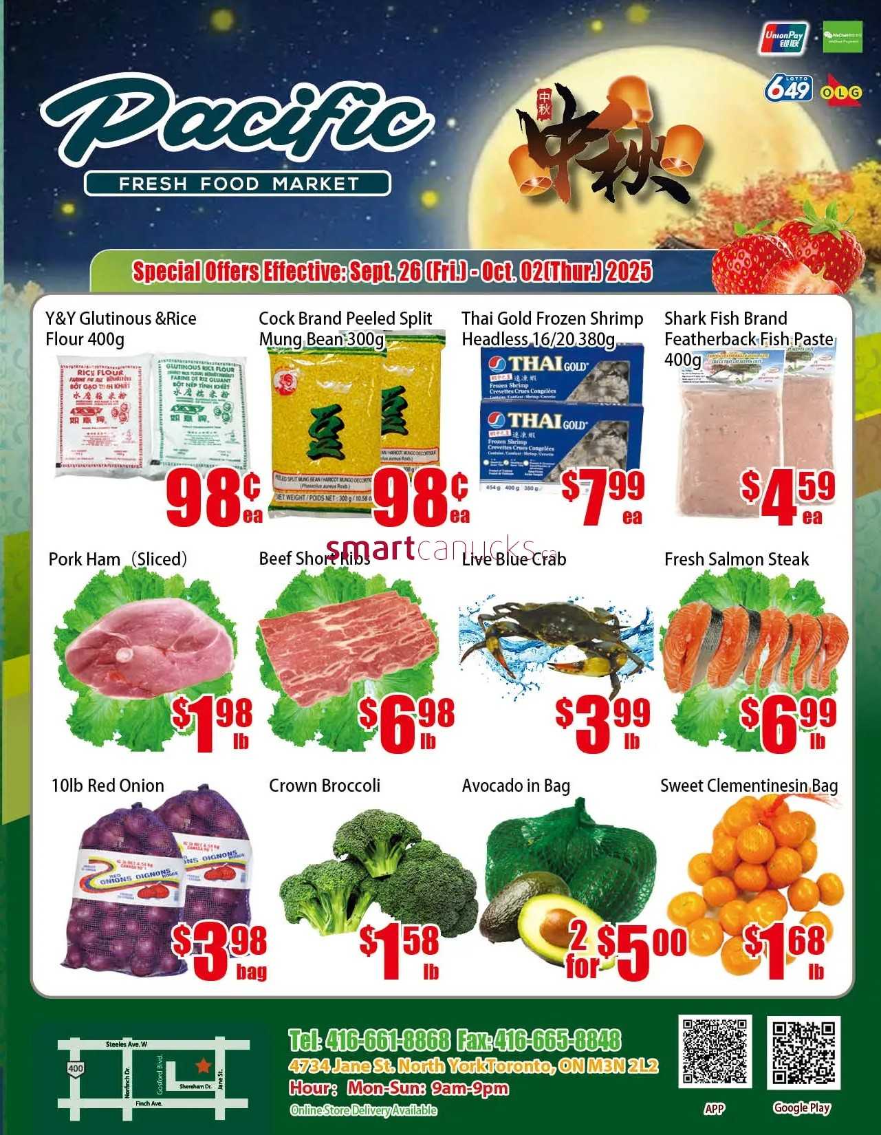 Pacific Fresh Food Market (North York) Flyer September 26 to October 2