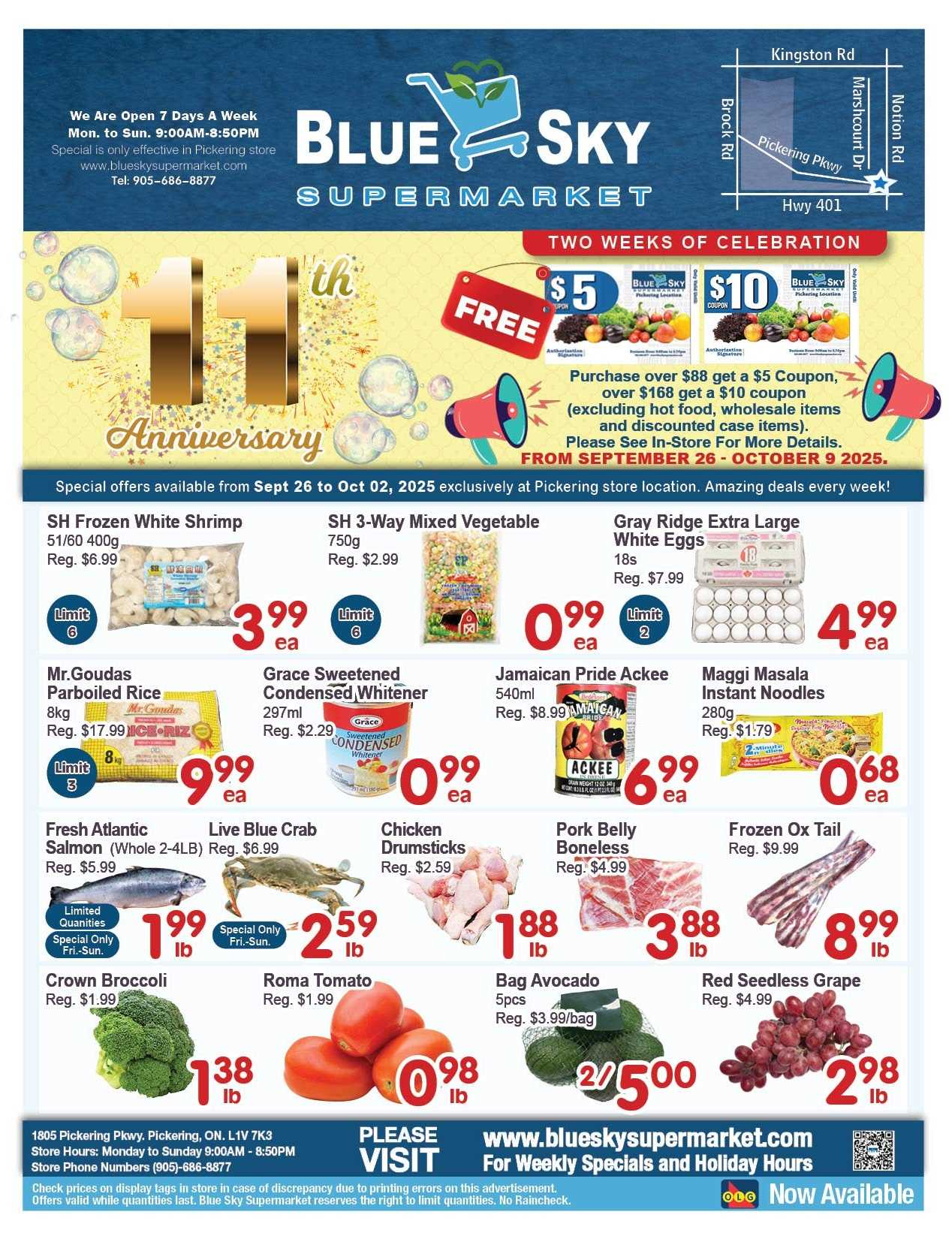 Blue Sky Supermarket (Pickering) Flyer September 26 to October 2