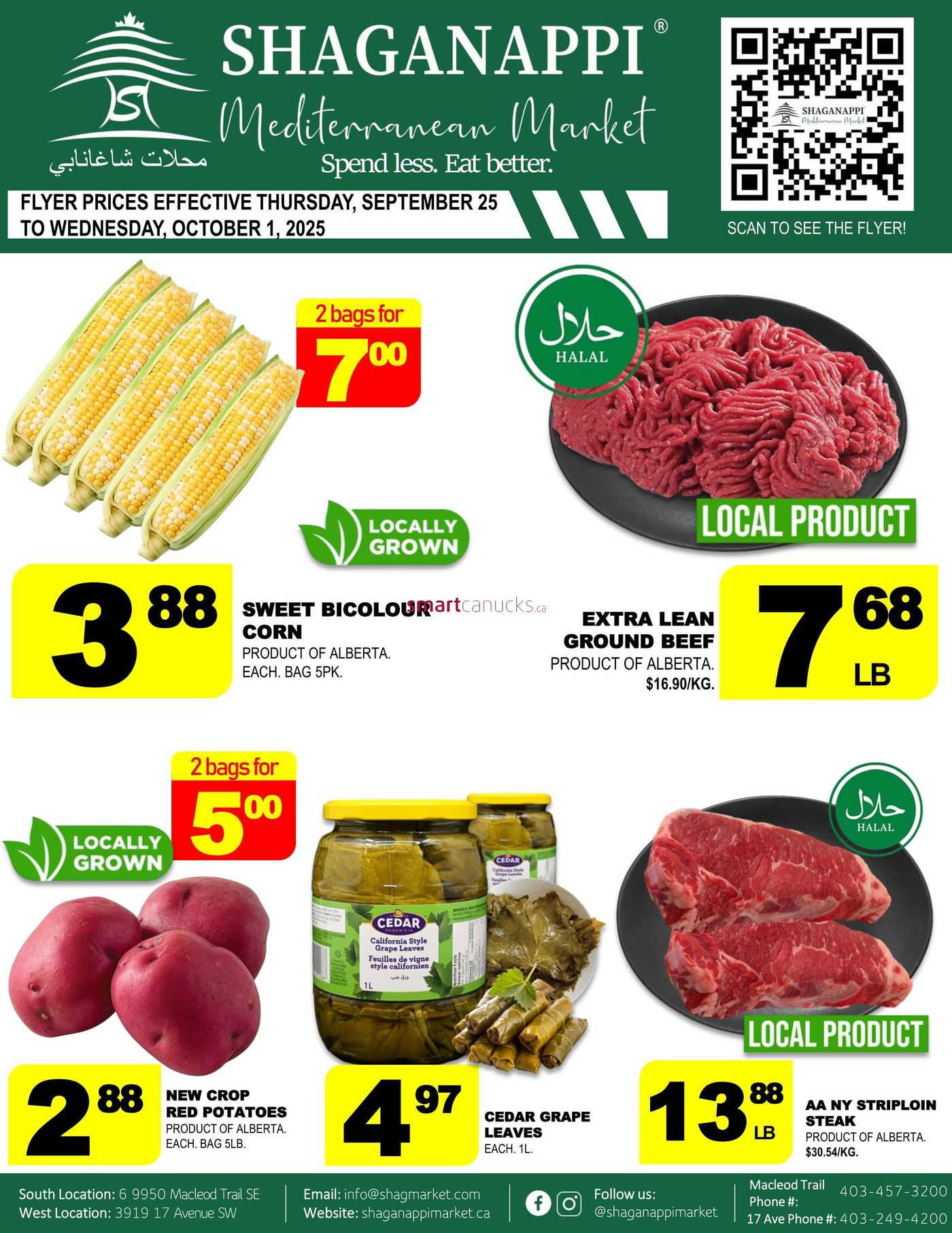 Shaganappi Mediterranean Market Flyer September 25 to October 1