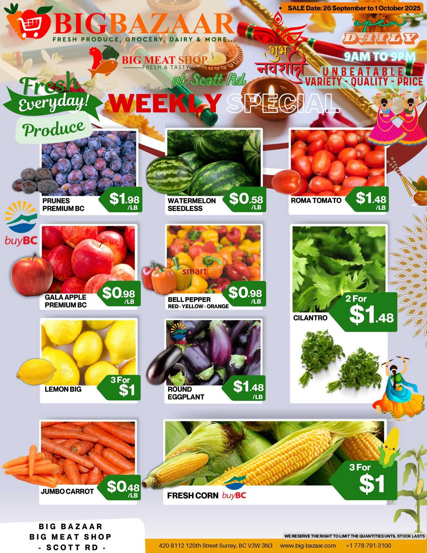 Big Bazaar Canada Flyer September 26 to October 1