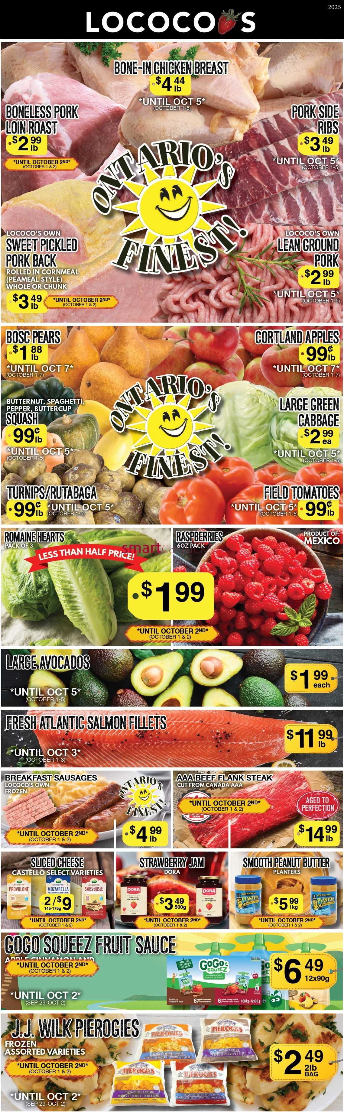 Lococo's Flyer October 1 to 5