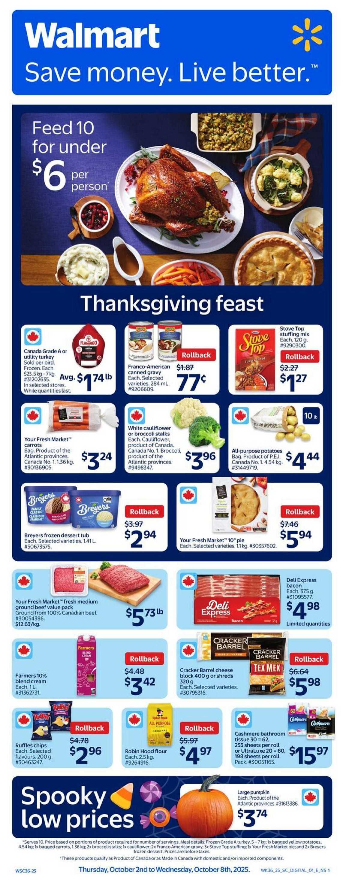 Walmart (Atlantic) Flyer October 2 to 8