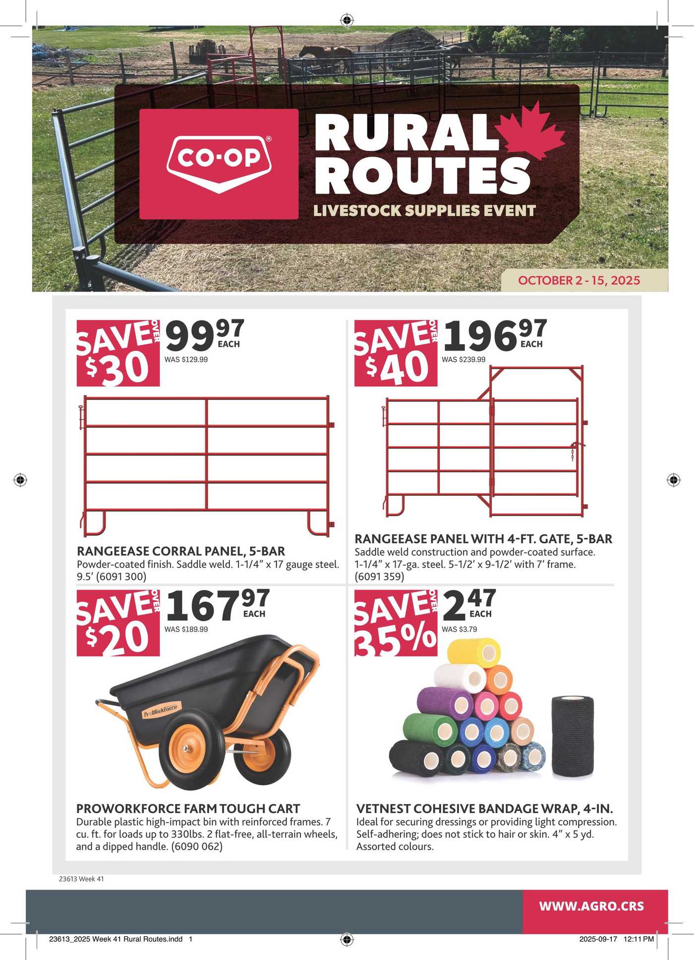 Co-op (West) Rural Routes Flyer October 2 to 15