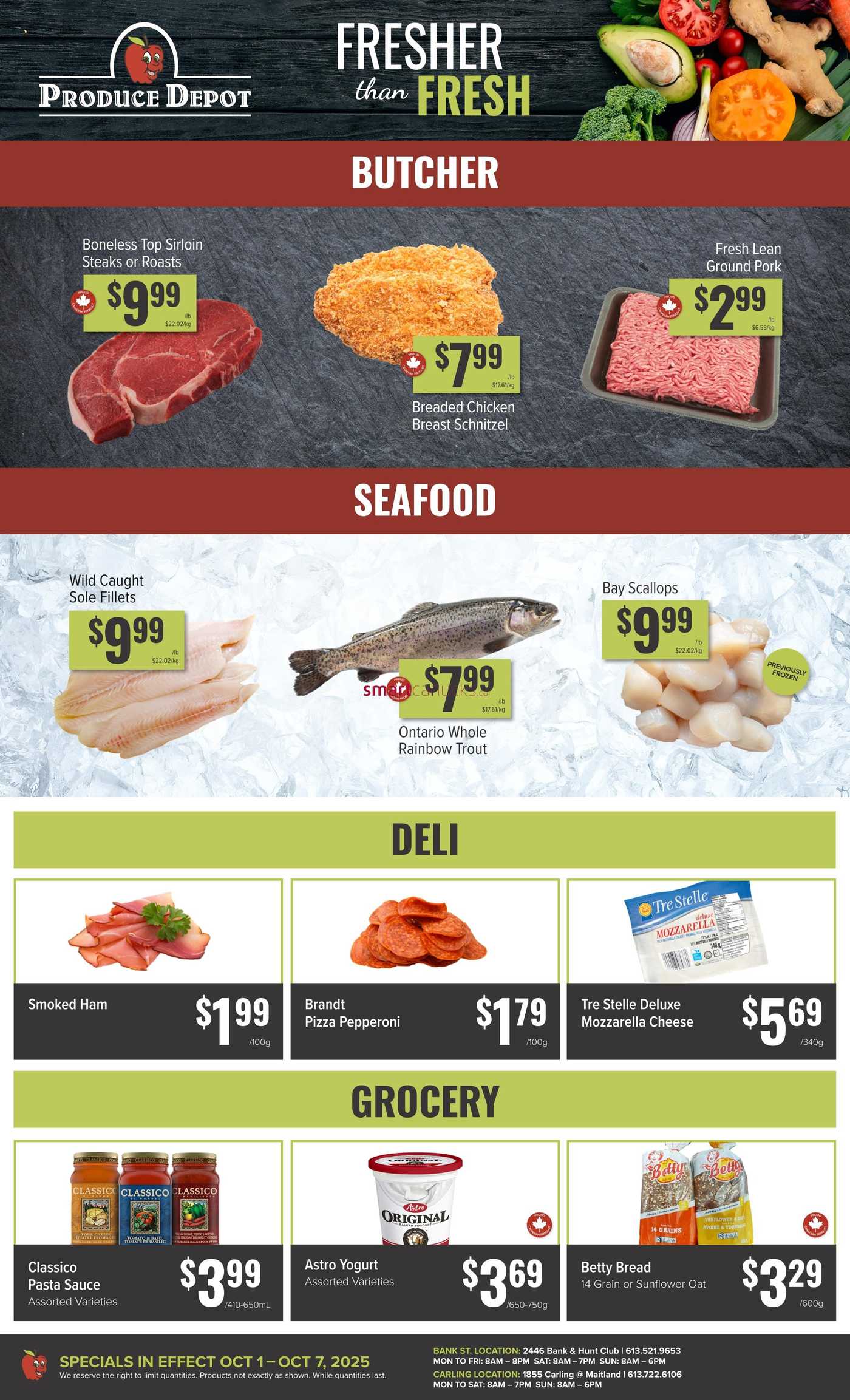 Produce Depot Flyer October 1 to 7