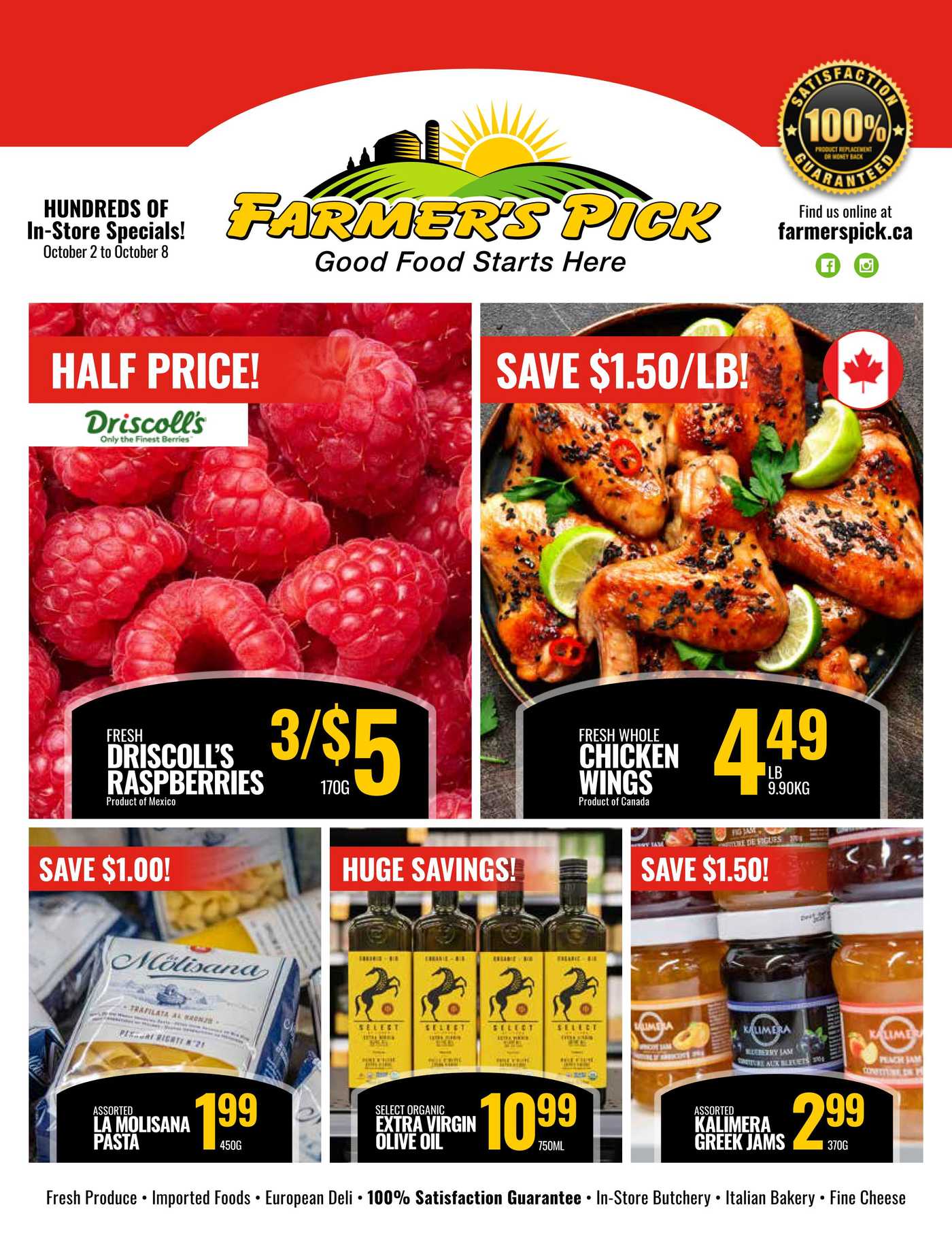 Farmer's Pick Flyer October 2 to 8