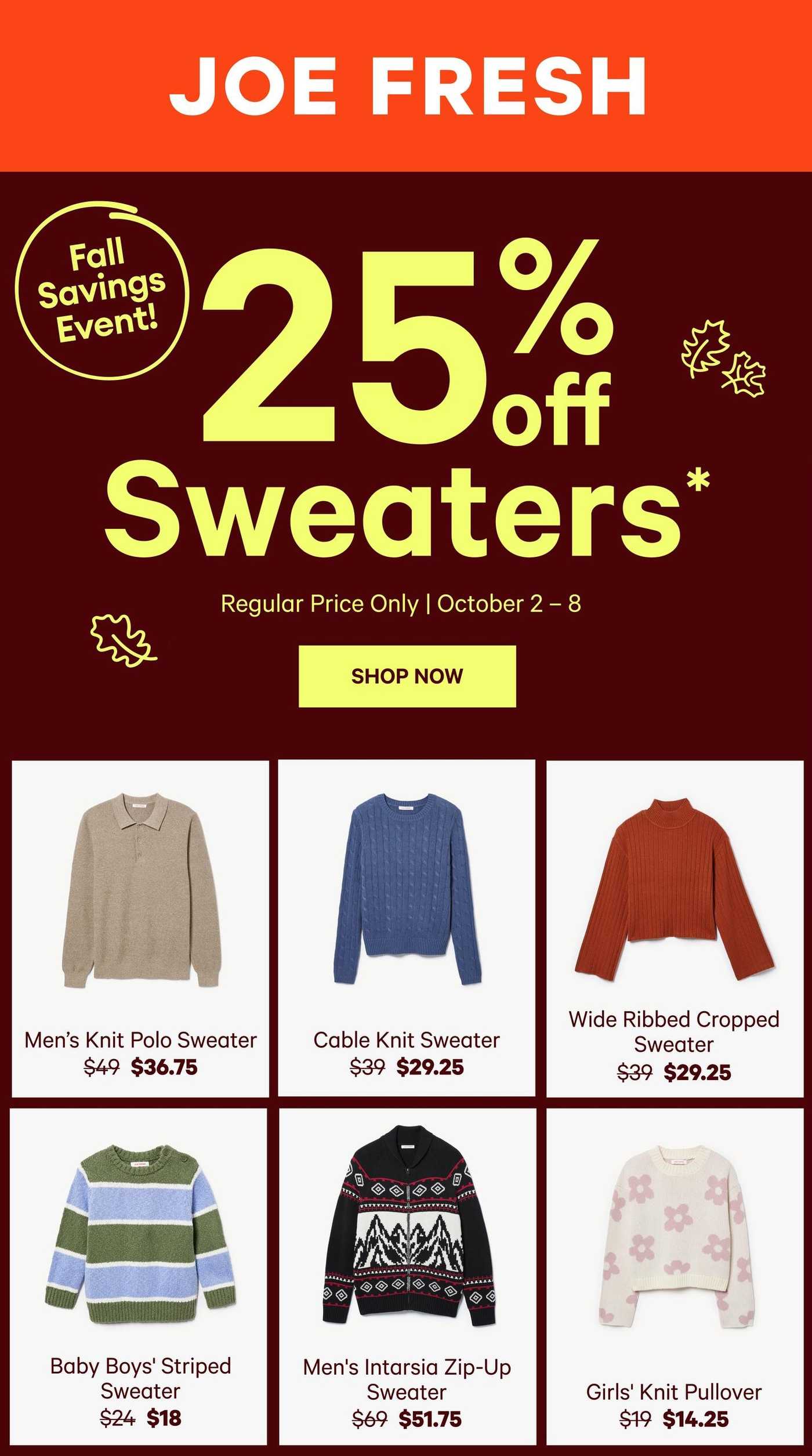 Joe Fresh Canada Flyers