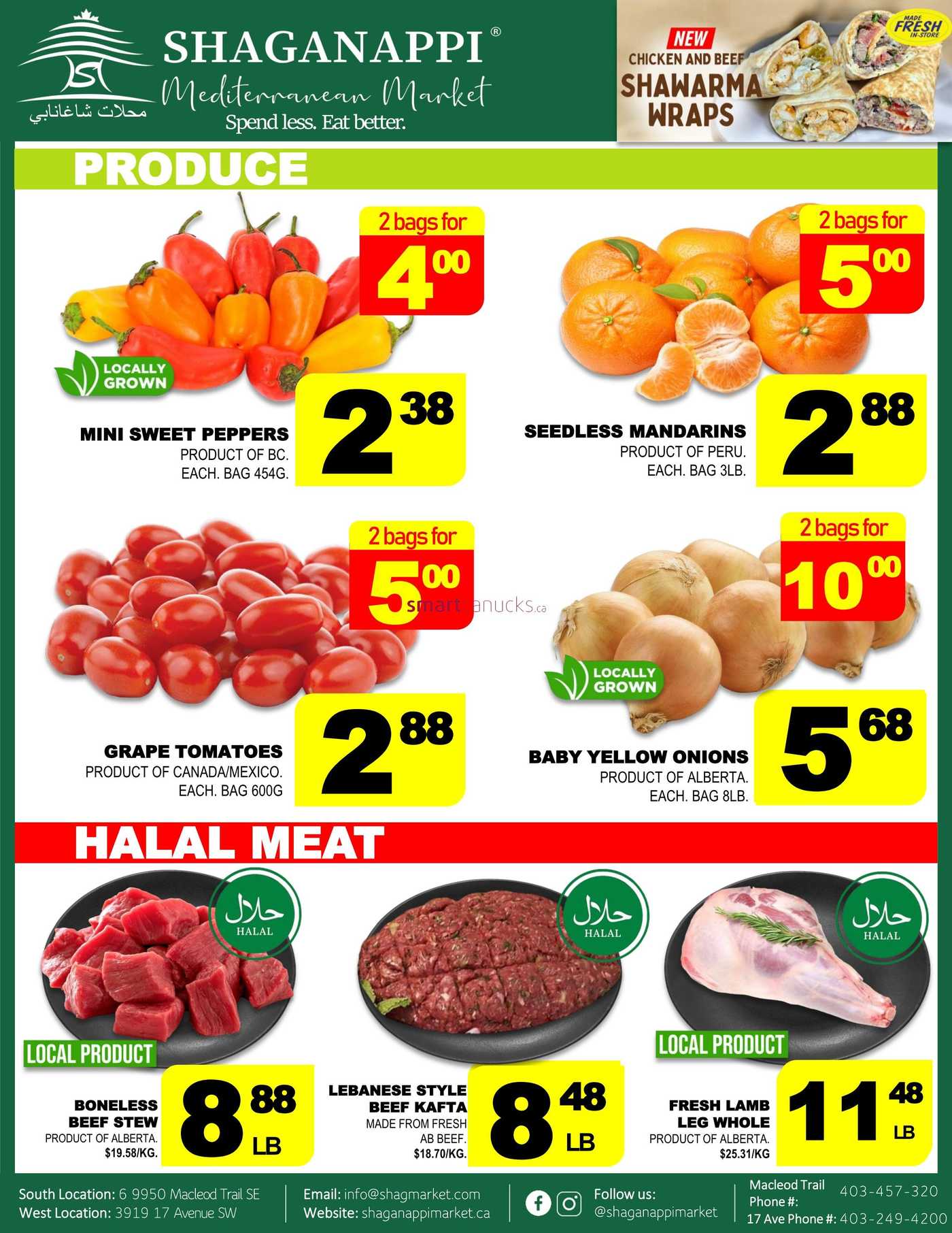 Shaganappi Mediterranean Market Flyer October 2 to 8
