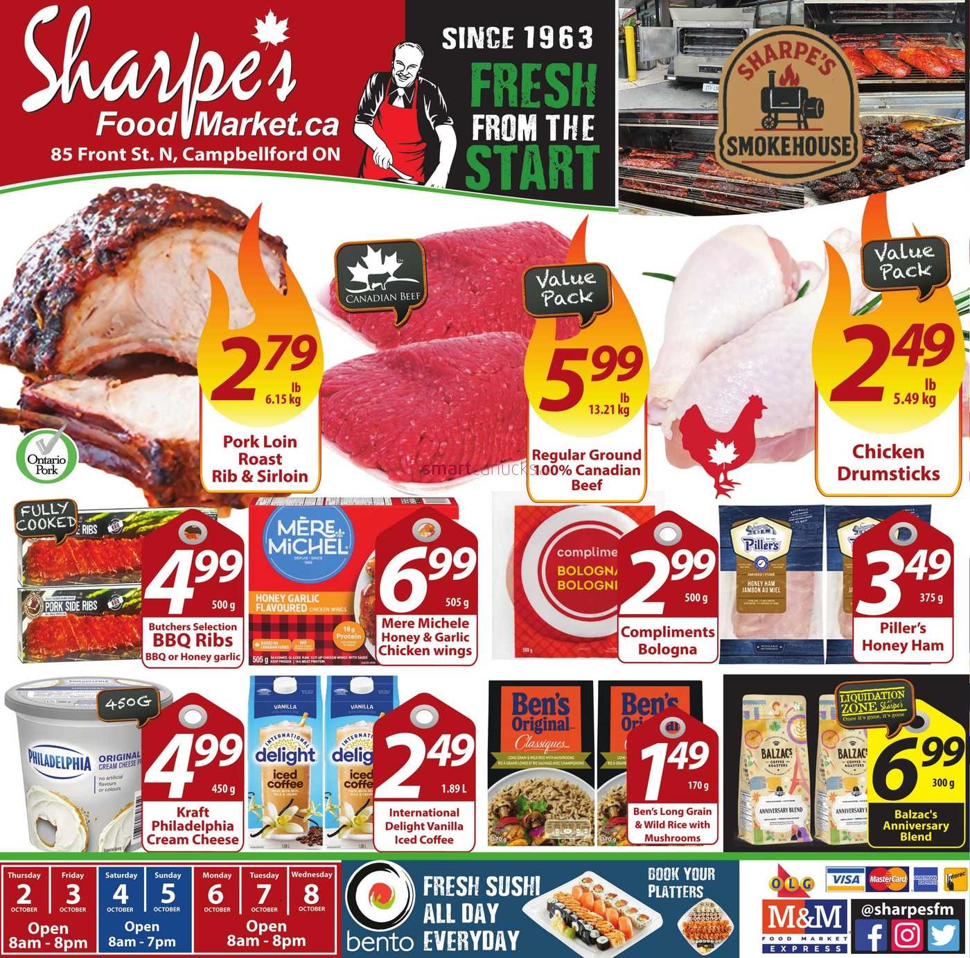 Sharpe's Food Market Flyer October 2 to 8