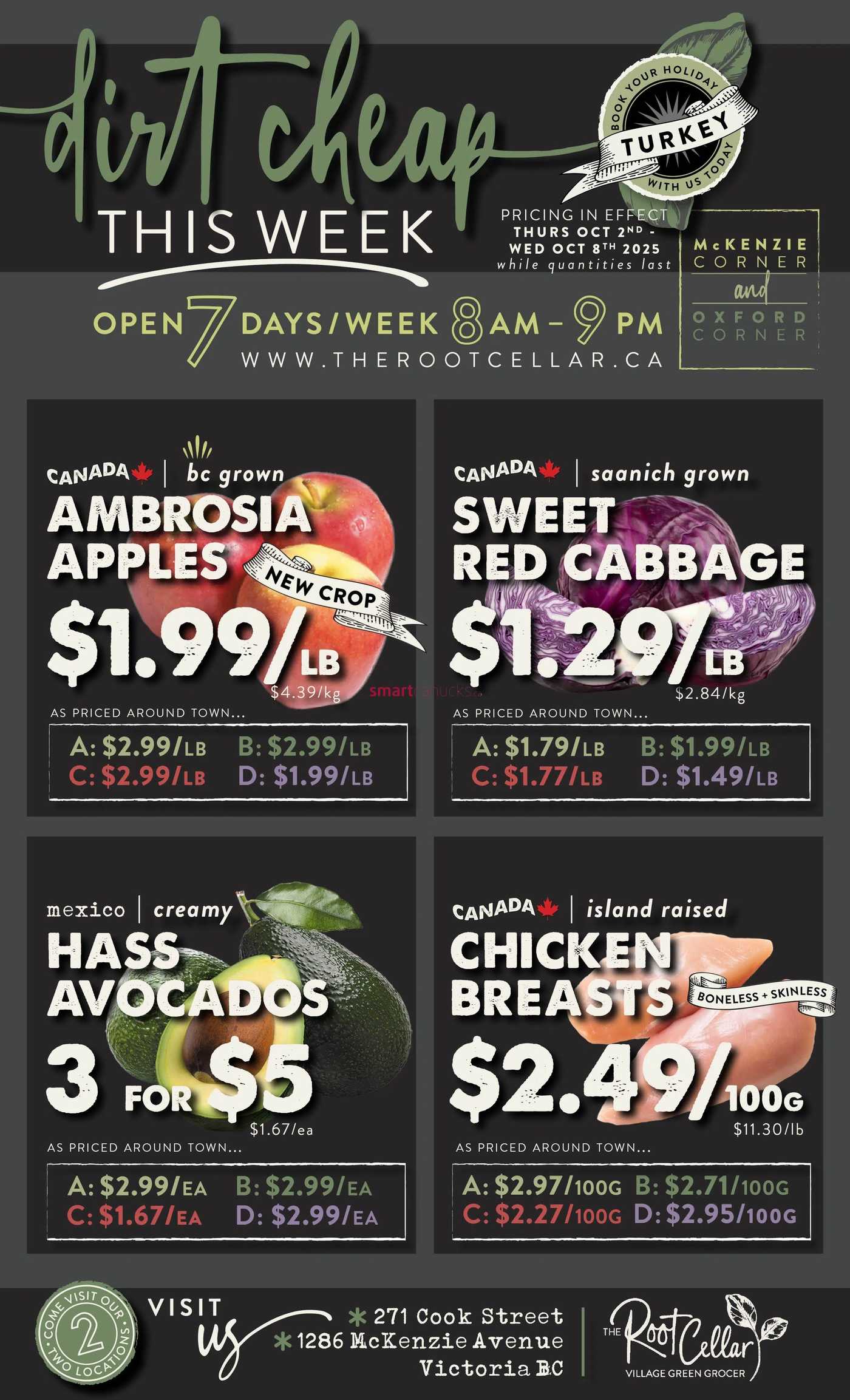 The Root Cellar Flyer October 2 to 8