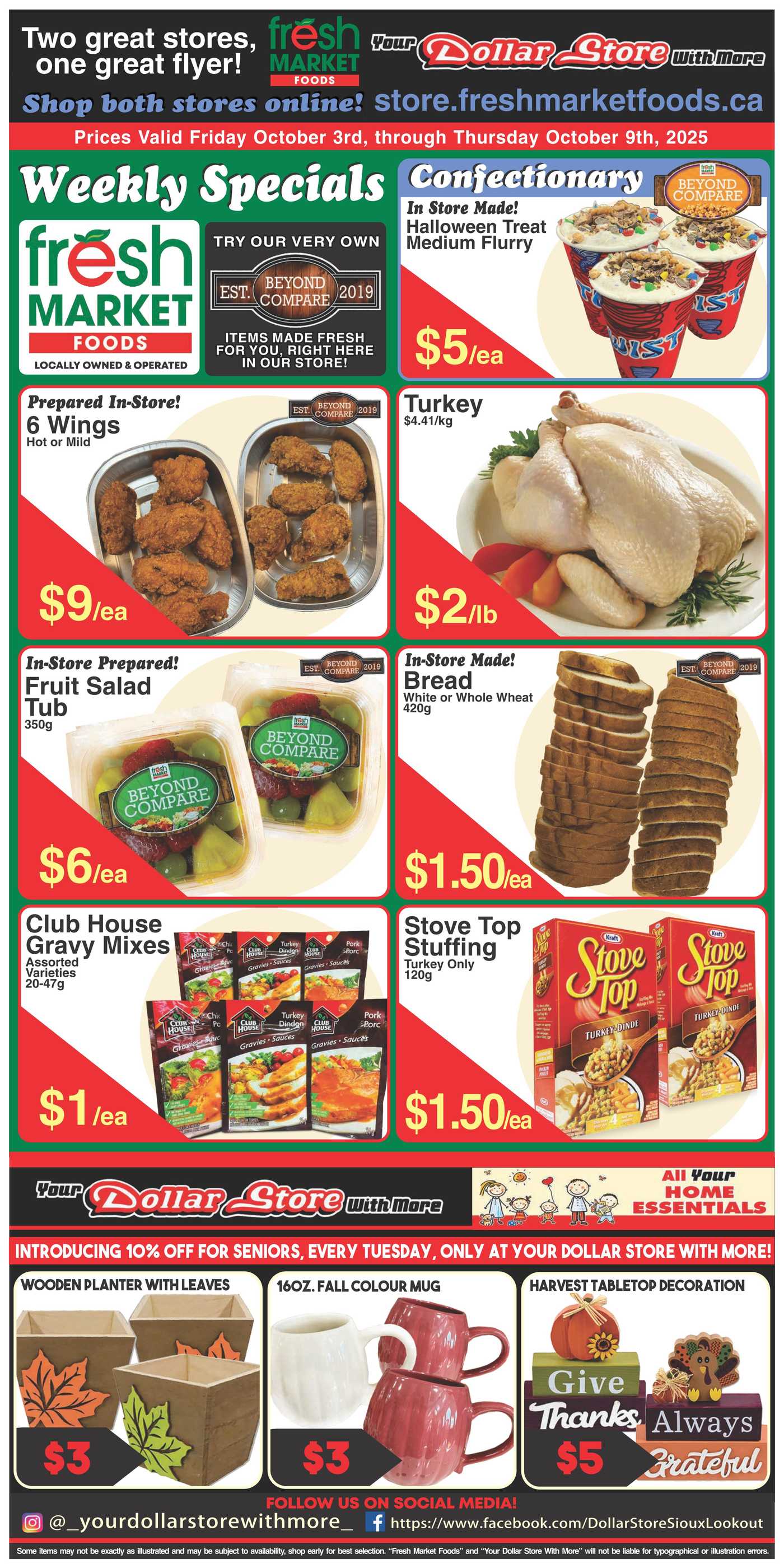 Fresh Market Foods Flyer October 3 to 9