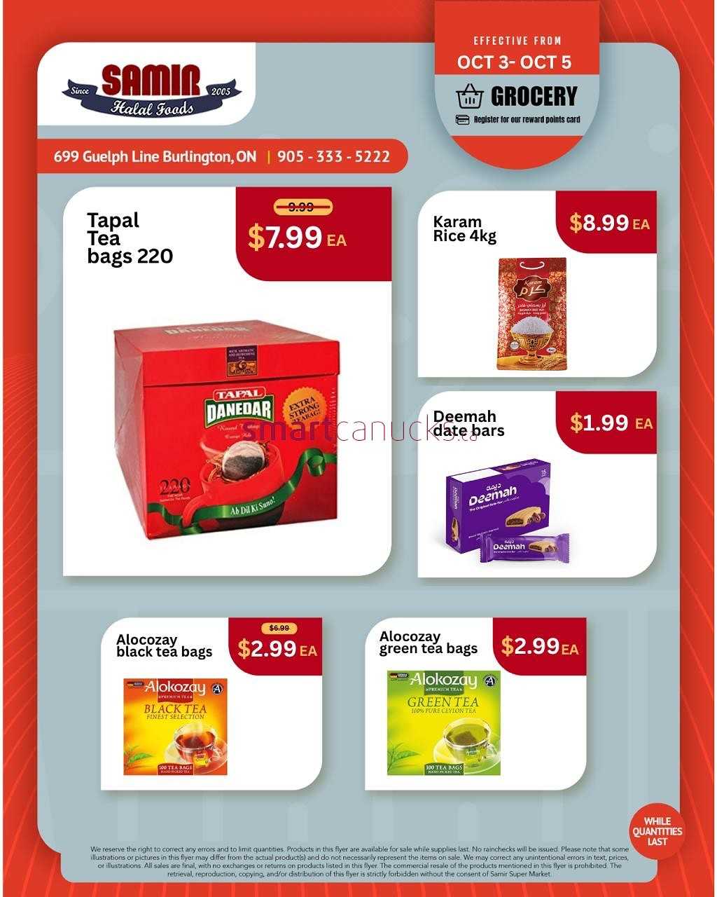 Samir Supermarket Flyer October 3 to 5