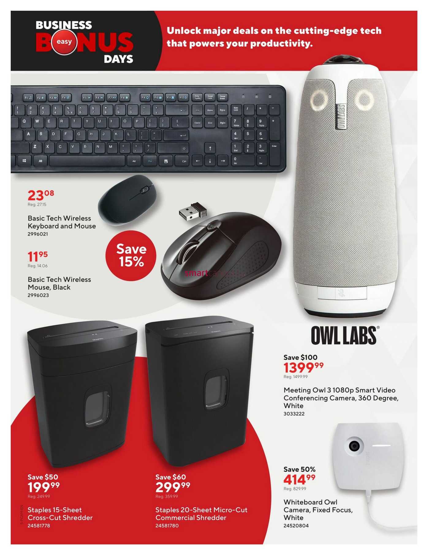 Staples Business Bonus Days Flyer October 3 to 16