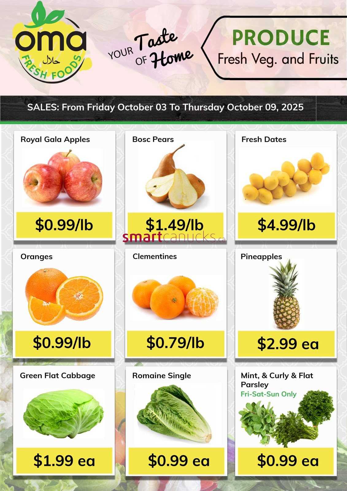 Oma Fresh Foods Flyer October 3 to 9