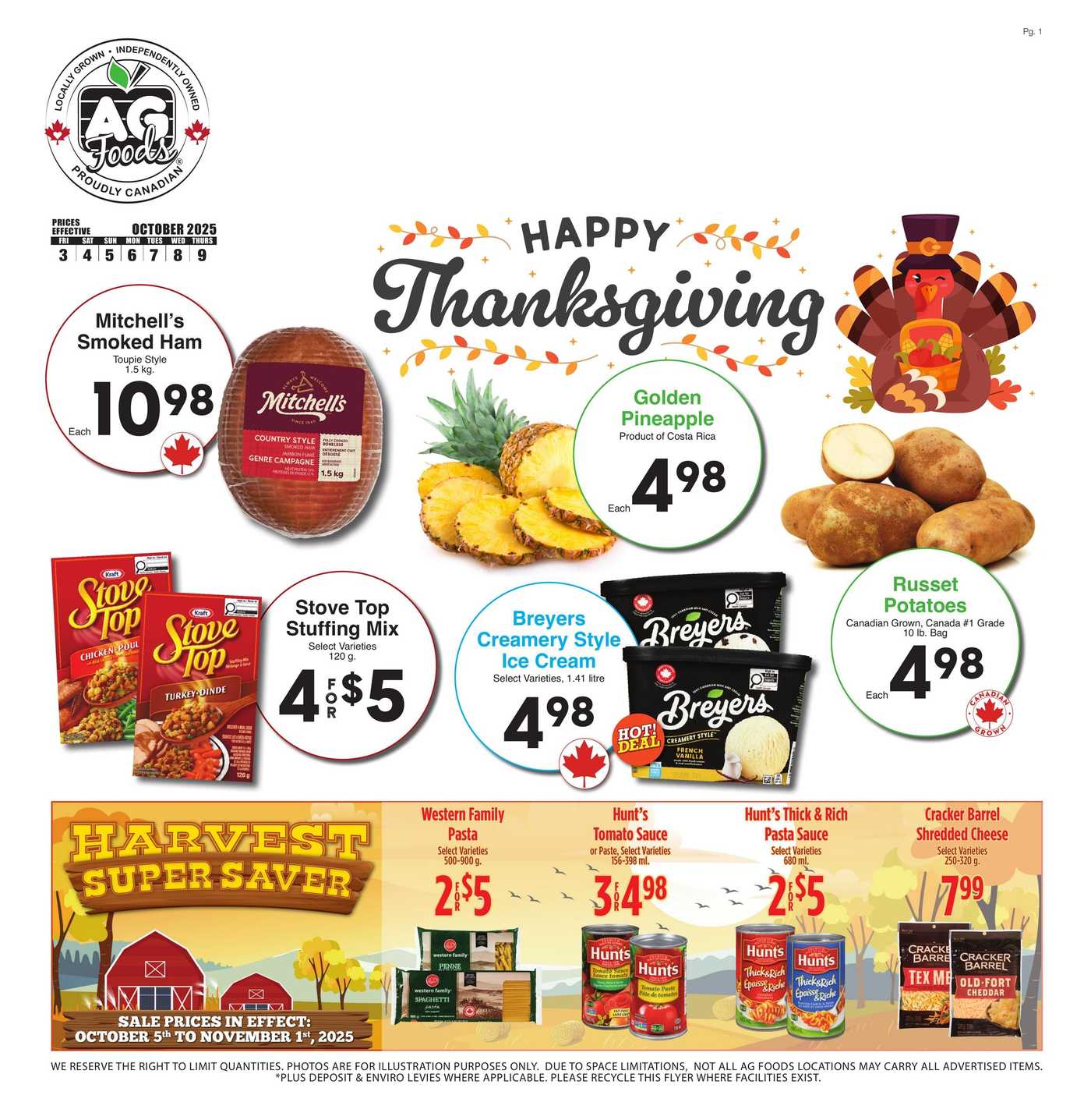 AG Foods Flyer October 3 to 9
